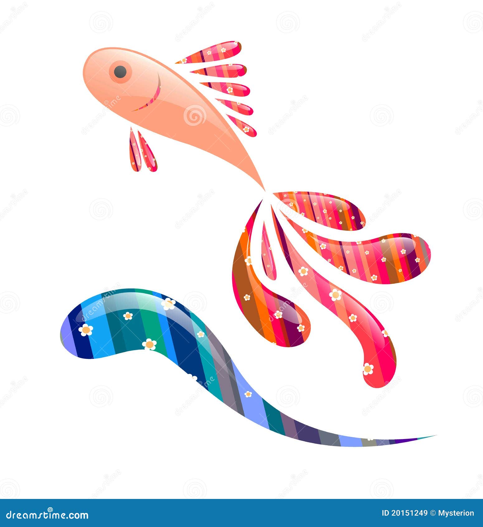 Abstract fish illustration stock vector. Illustration of wave - 20151249