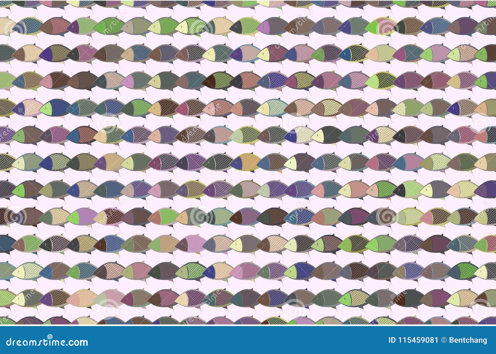 Abstract Fish Illustrations Background Pattern. Sketch, Details ...