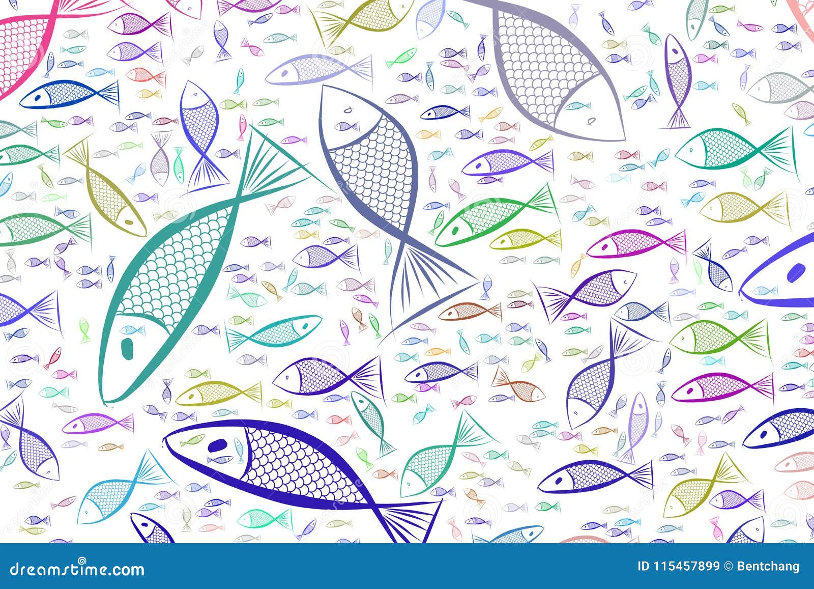 Abstract Fish Illustrations Background Pattern. Drawing, Art, Wild ...
