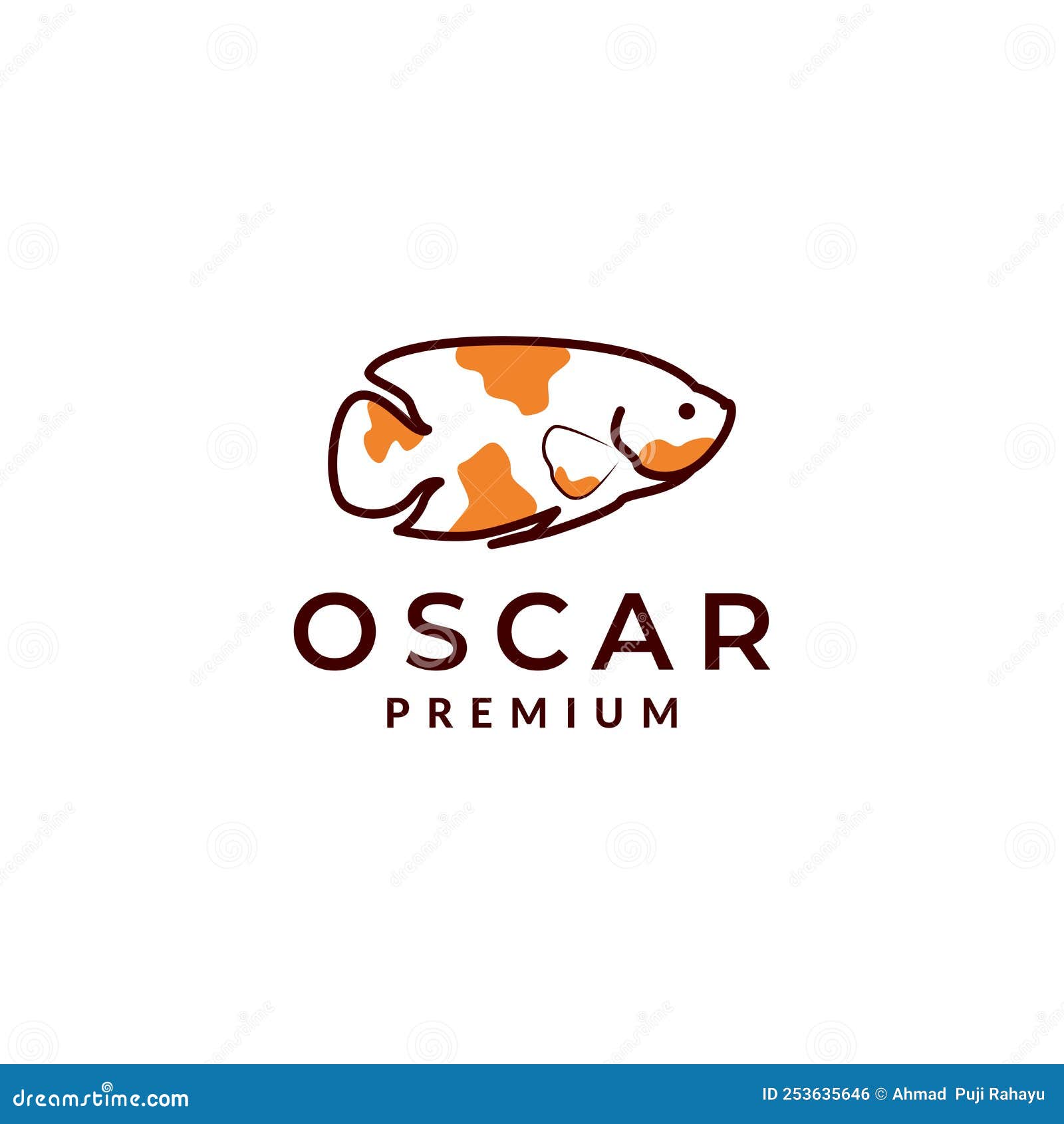 Abstract Fish Oscar Logo Design Stock Vector - Illustration of element ...