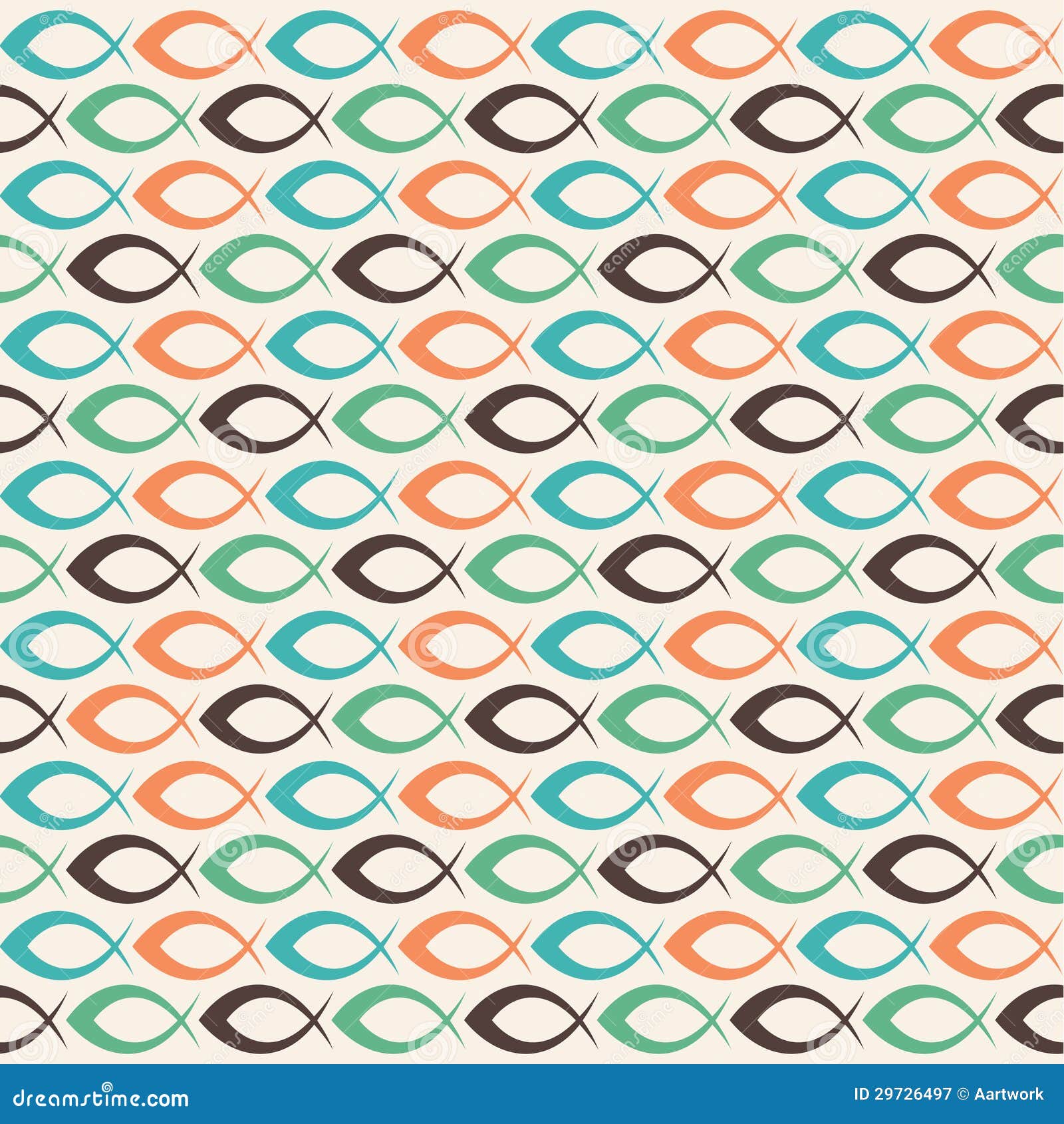 Fish pattern stock vector. Illustration of fish, continuous - 29726497