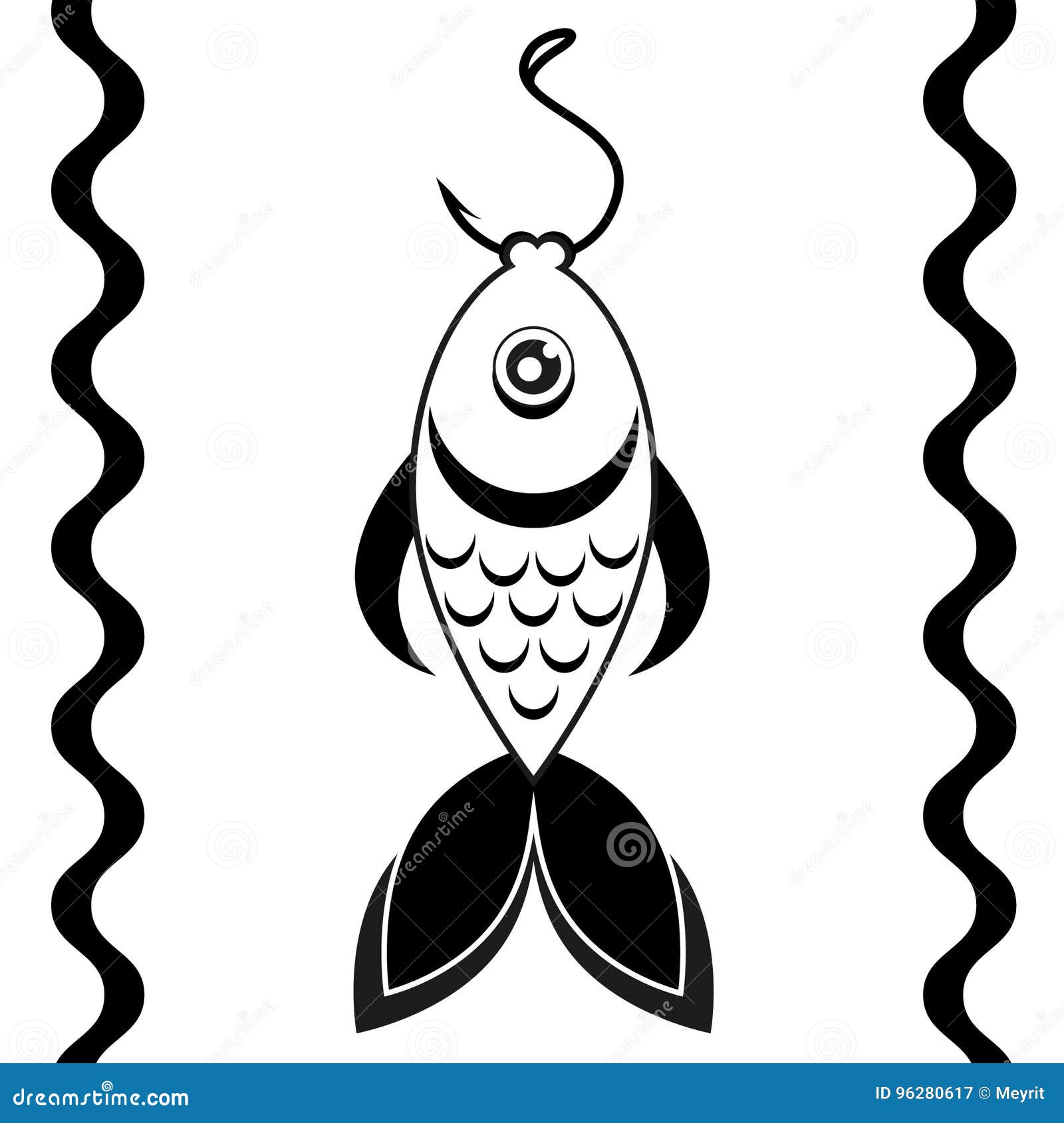Abstract Fish Shape Illustration. Stock Illustration - Illustration of ...