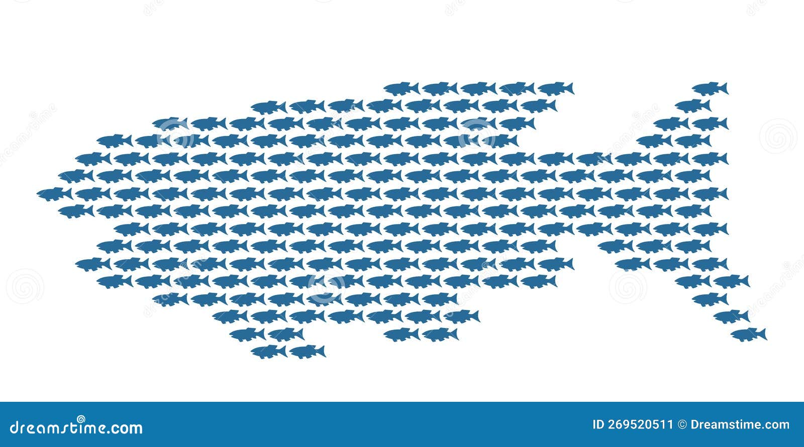 Abstract fish silhouette stock vector. Illustration of fish - 269520511