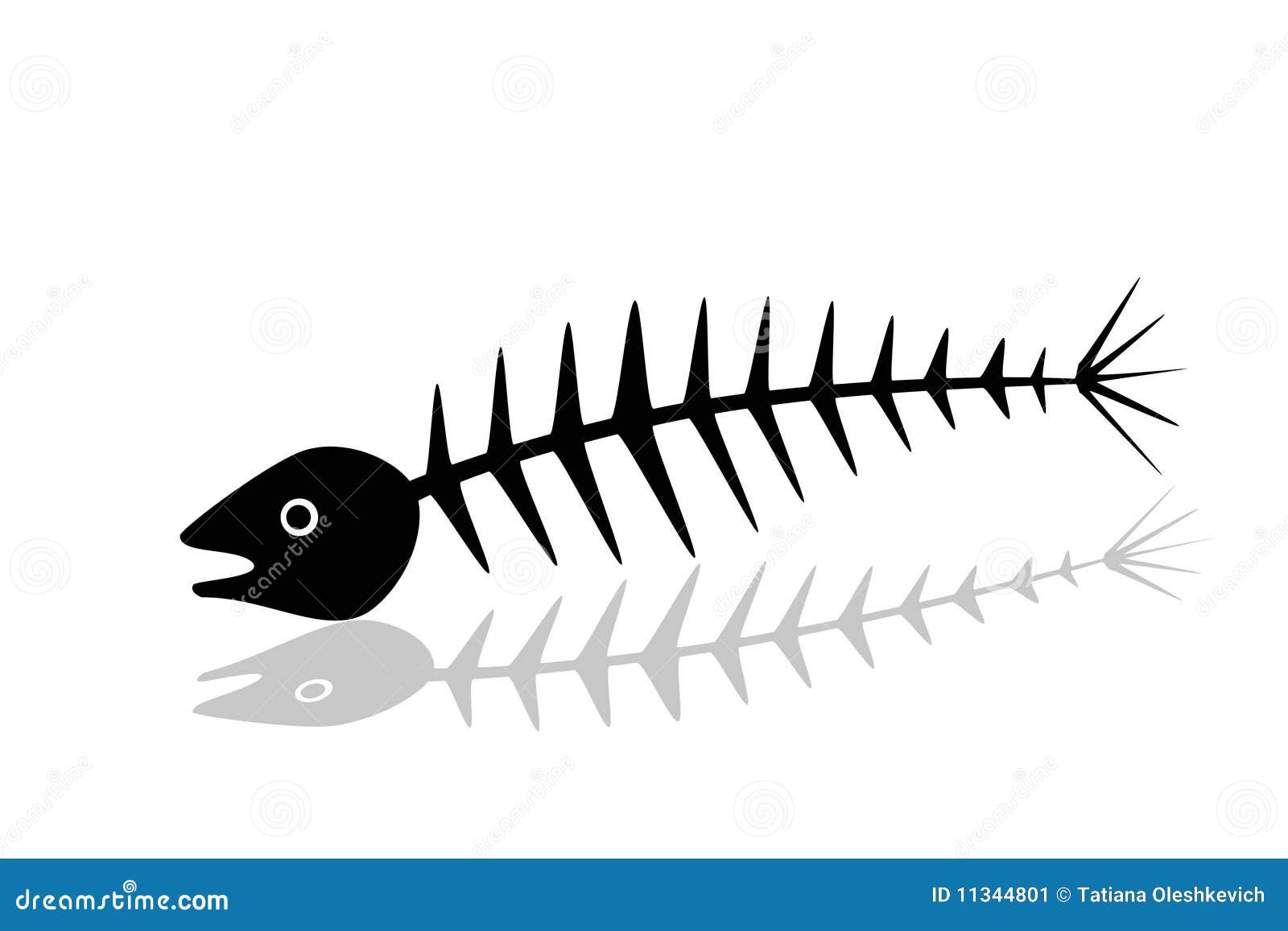 Abstract fish skeleton stock illustration. Illustration of anatomy ...