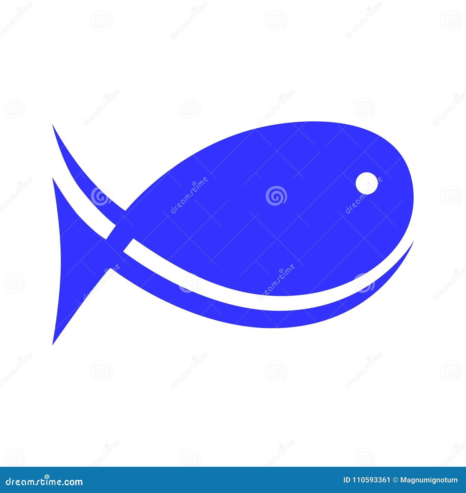 Abstract Fish Symbol, Icon on White Background. Stock Vector ...