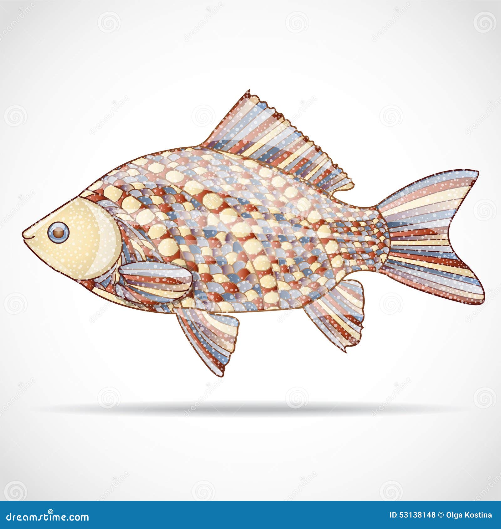 Abstract fish. stock vector. Illustration of graphic - 53138148