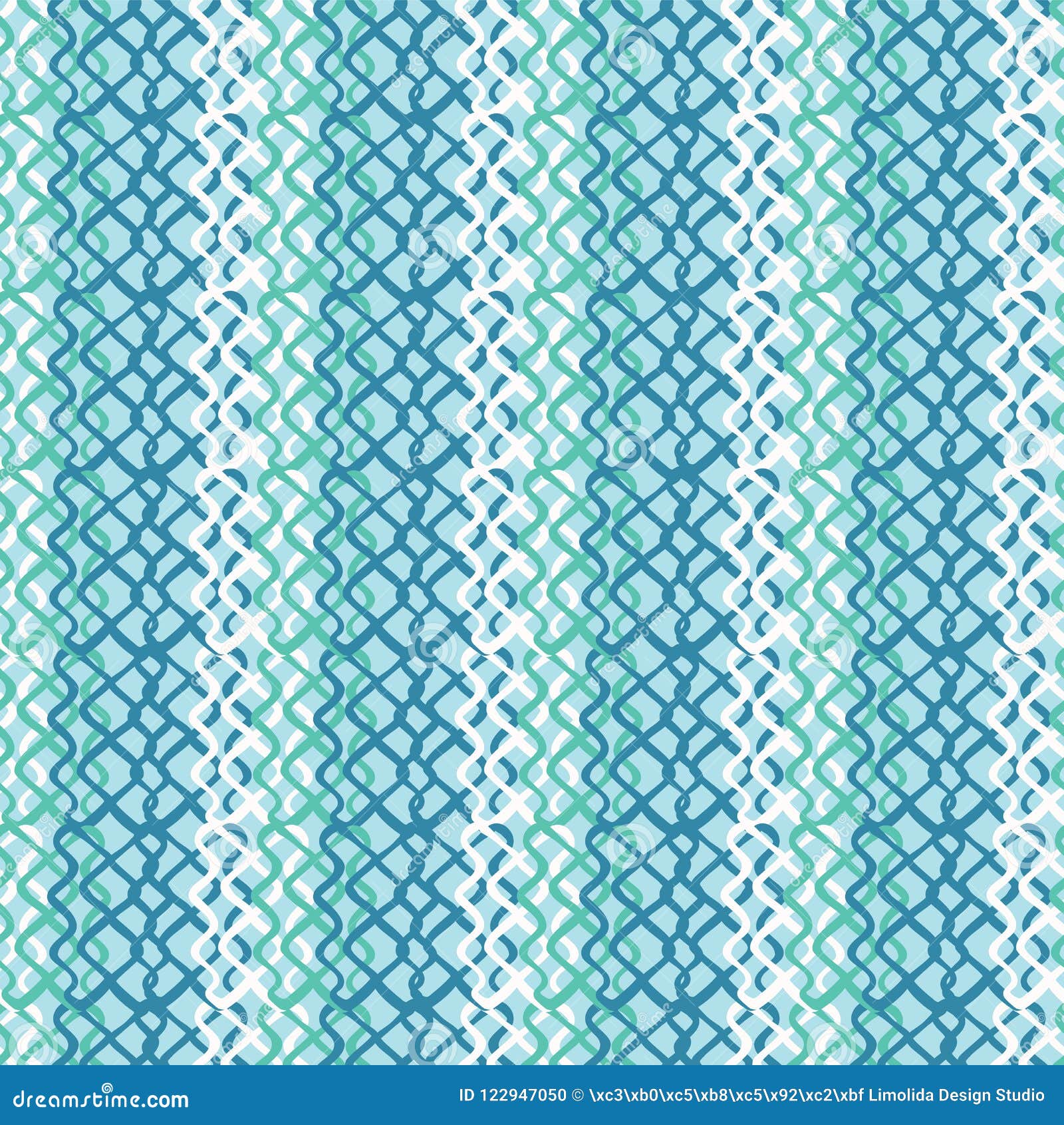 Abstract Fishing Net Loop Pattern Stock Vector - Illustration of ...