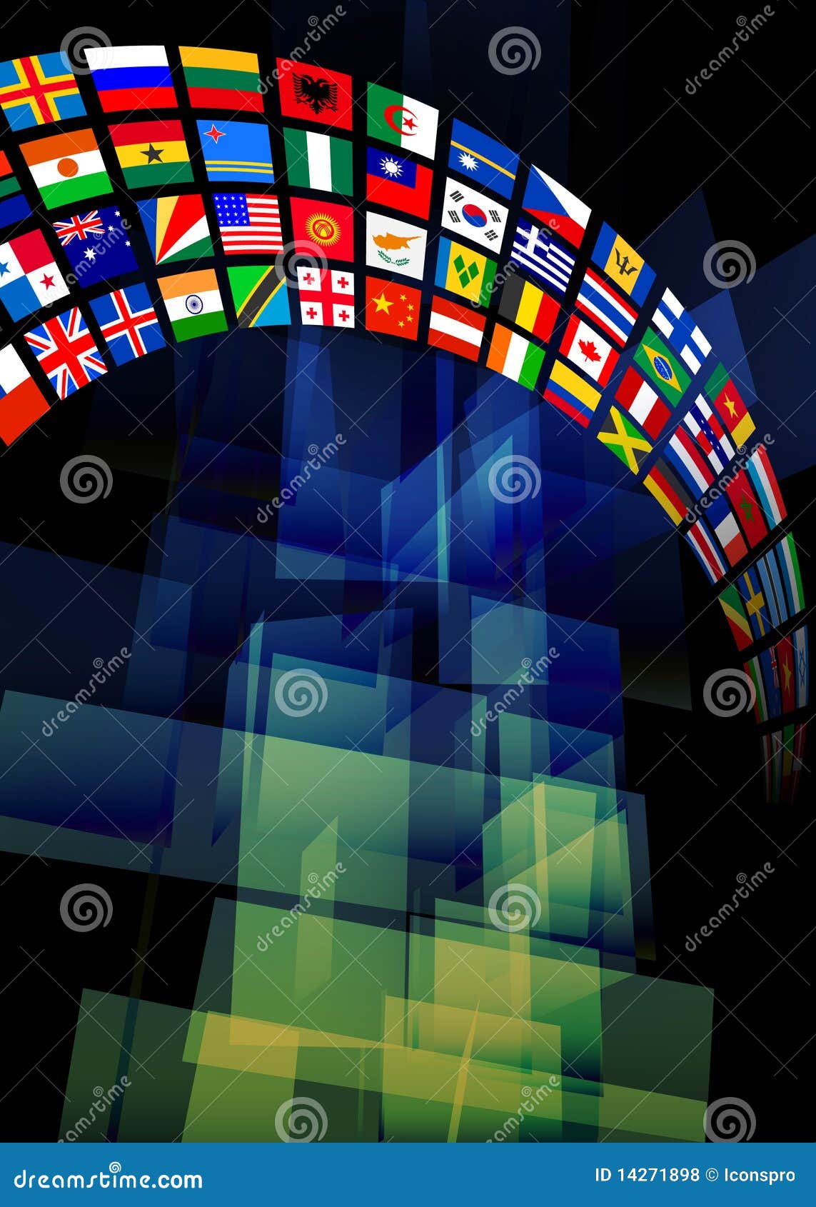 Abstract Flags Banner Background Stock Illustration - Illustration of ...