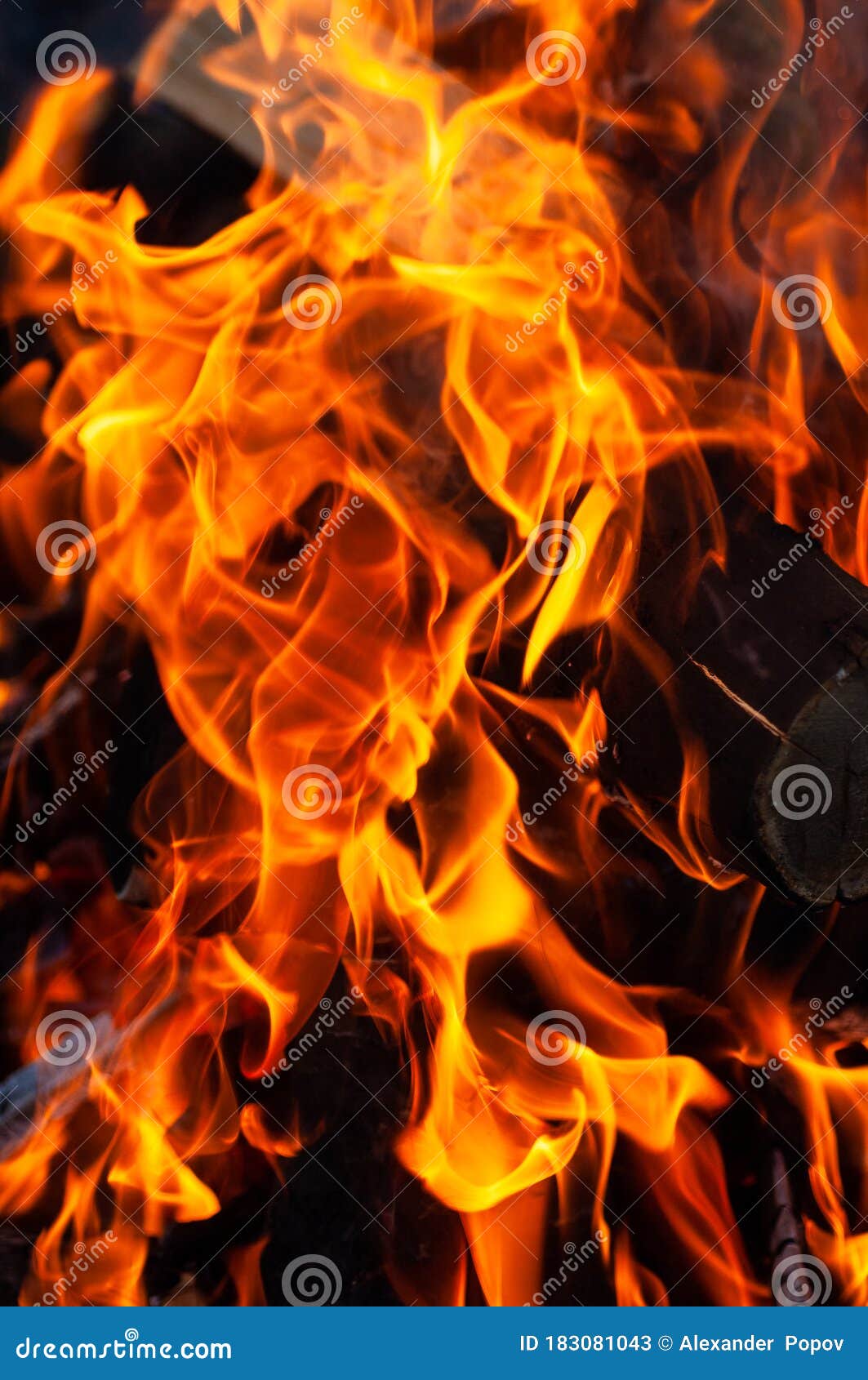Abstract Flame with Bright Burning for the Background. Stock Image ...