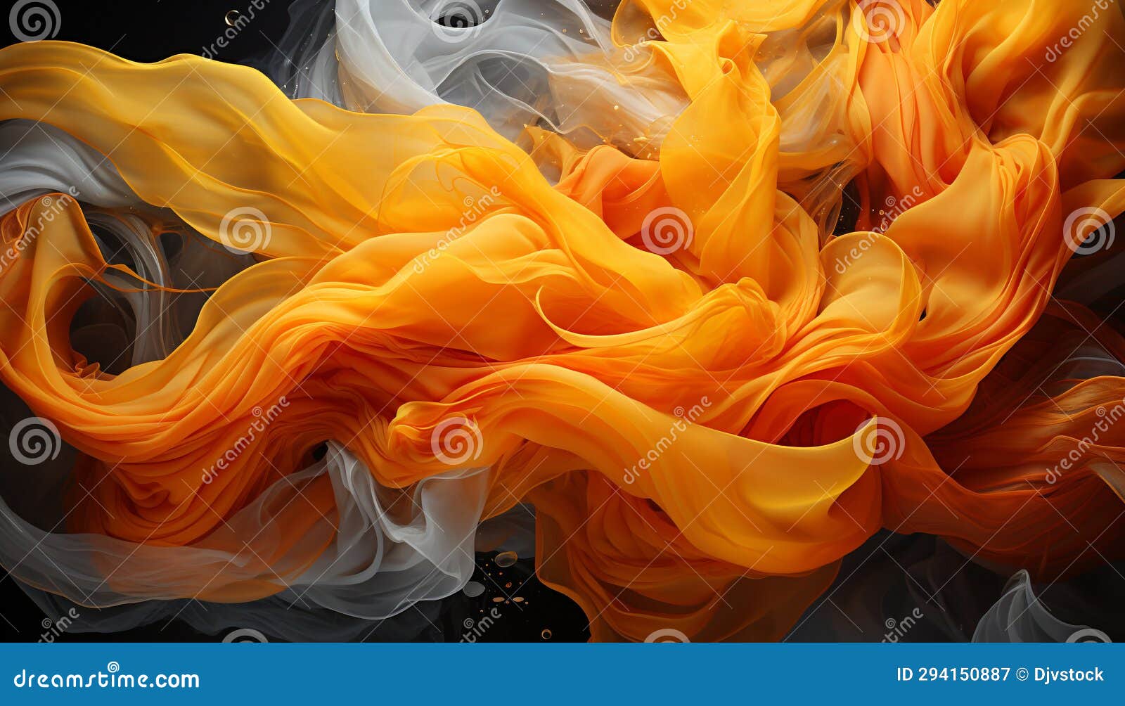 Abstract Flame Colors Wave Motion Curve Backdrop Yellow Pattern Ink ...