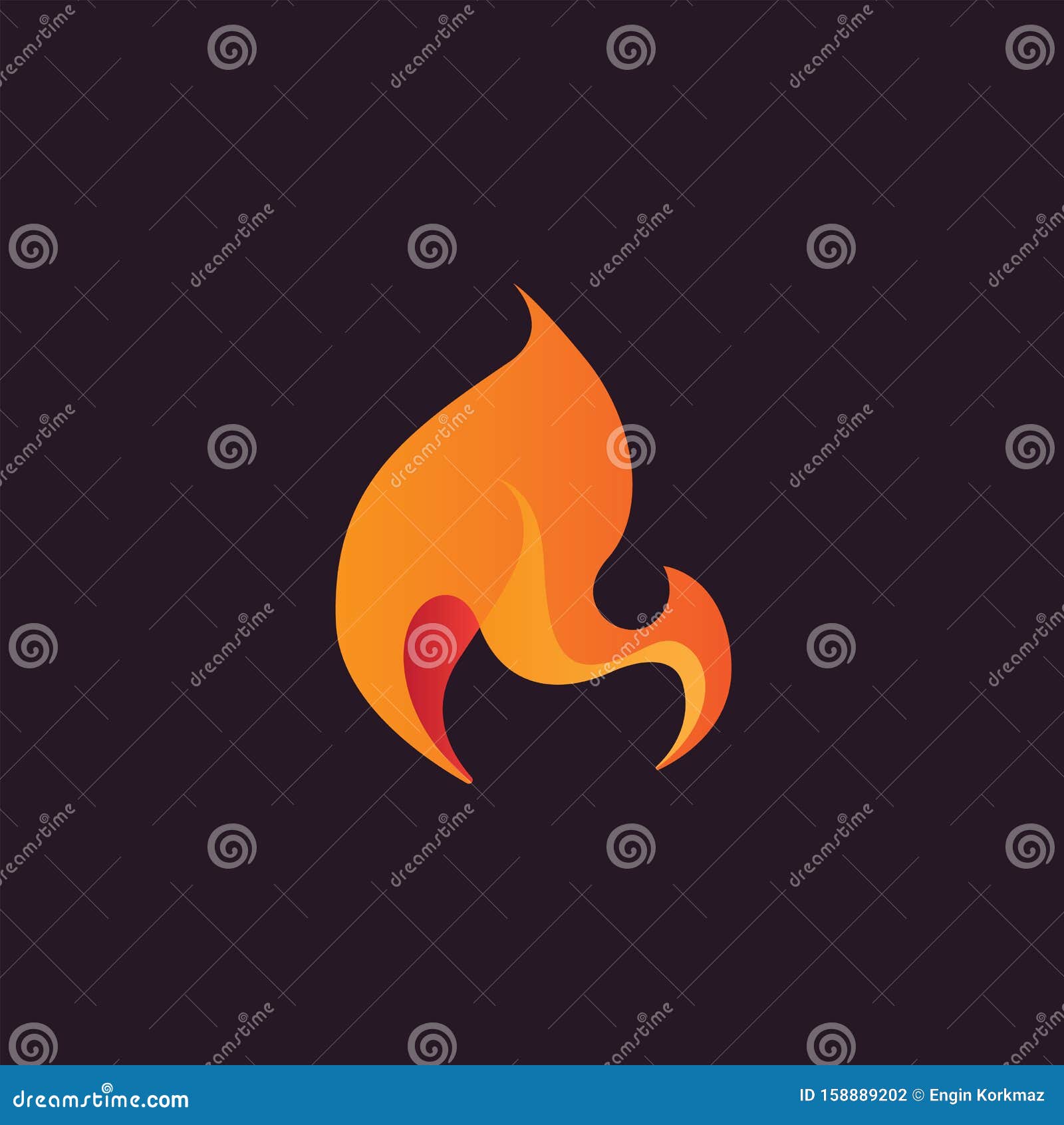 Stylized Fire Flame Texture Abstract Digital Pixel Vector Image Stock ...