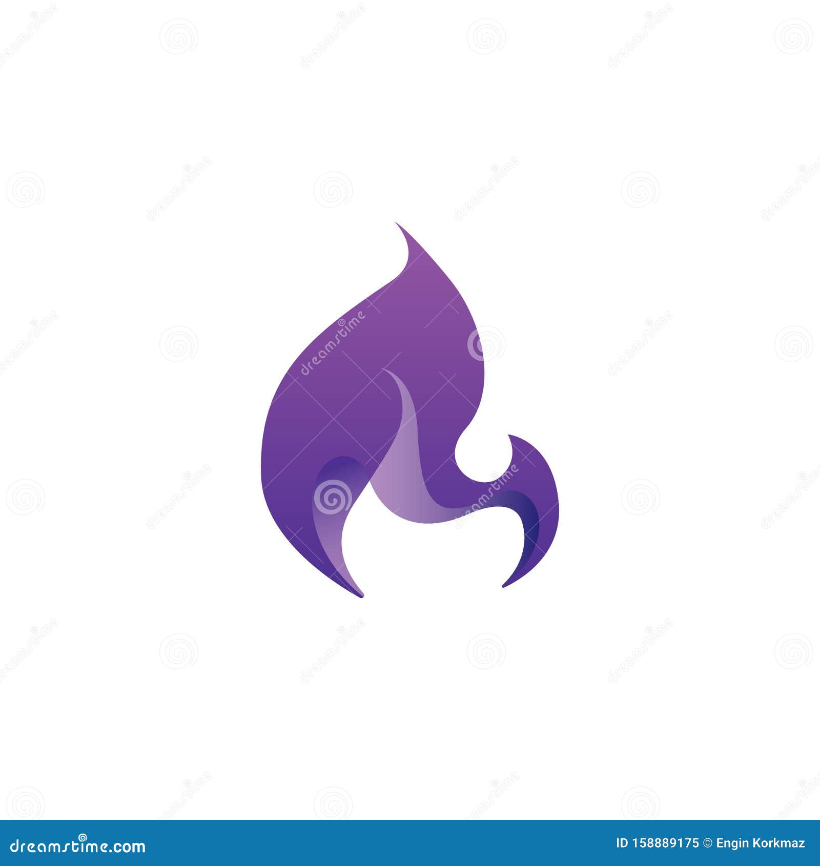 Abstract Flame Design Element, Stylized Fire Icon Stock Vector ...