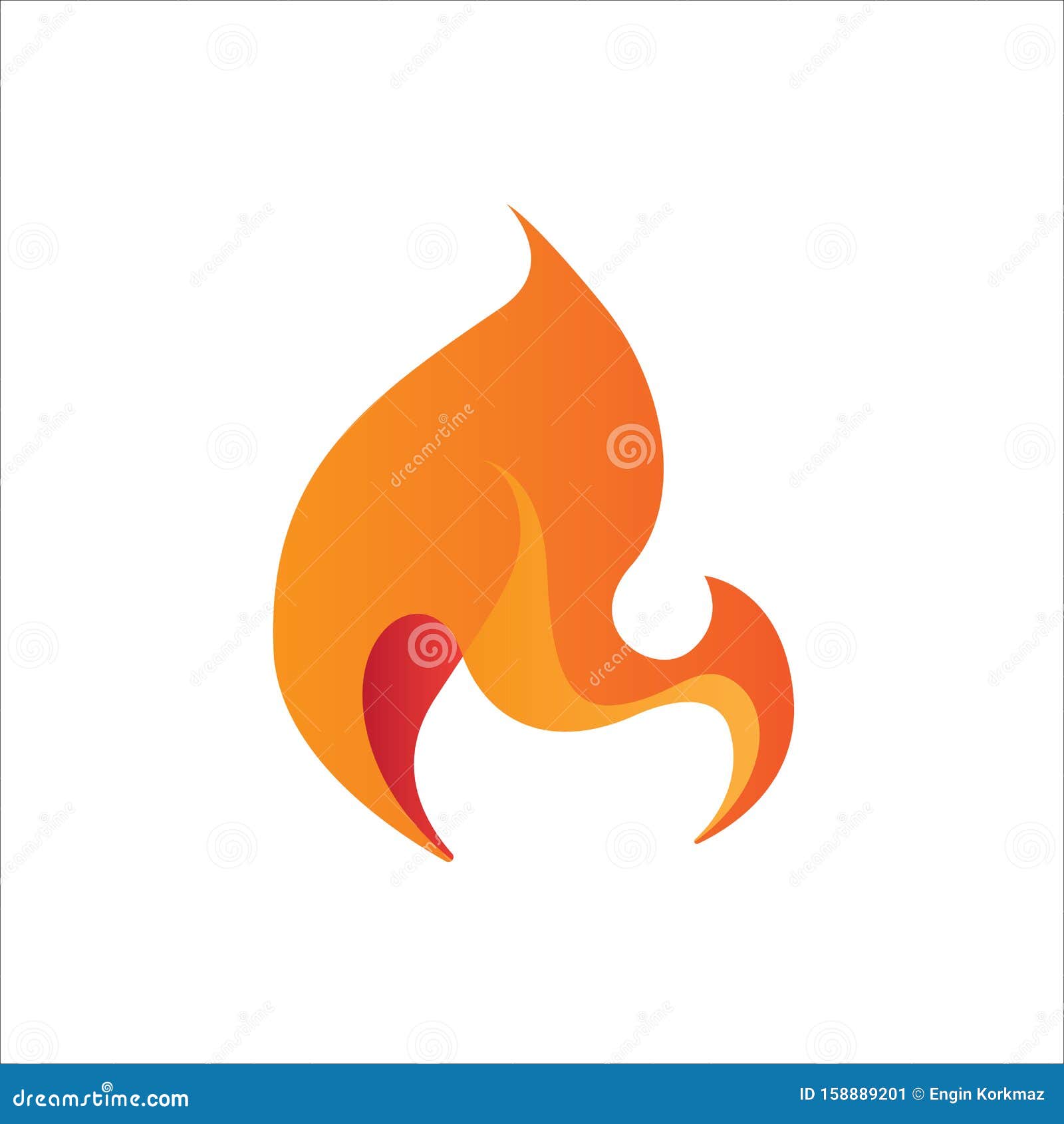 Abstract Flame Design Element, Stylized Fire Icon Stock Vector ...