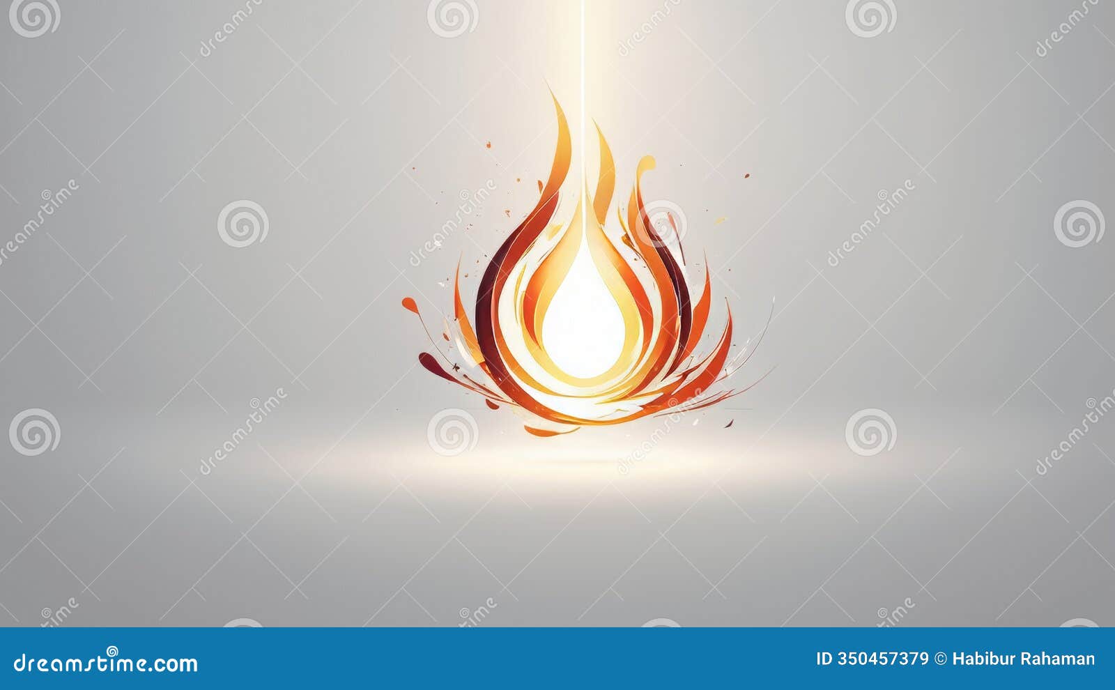 Abstract Flame Design with a White Background Stock Illustration ...