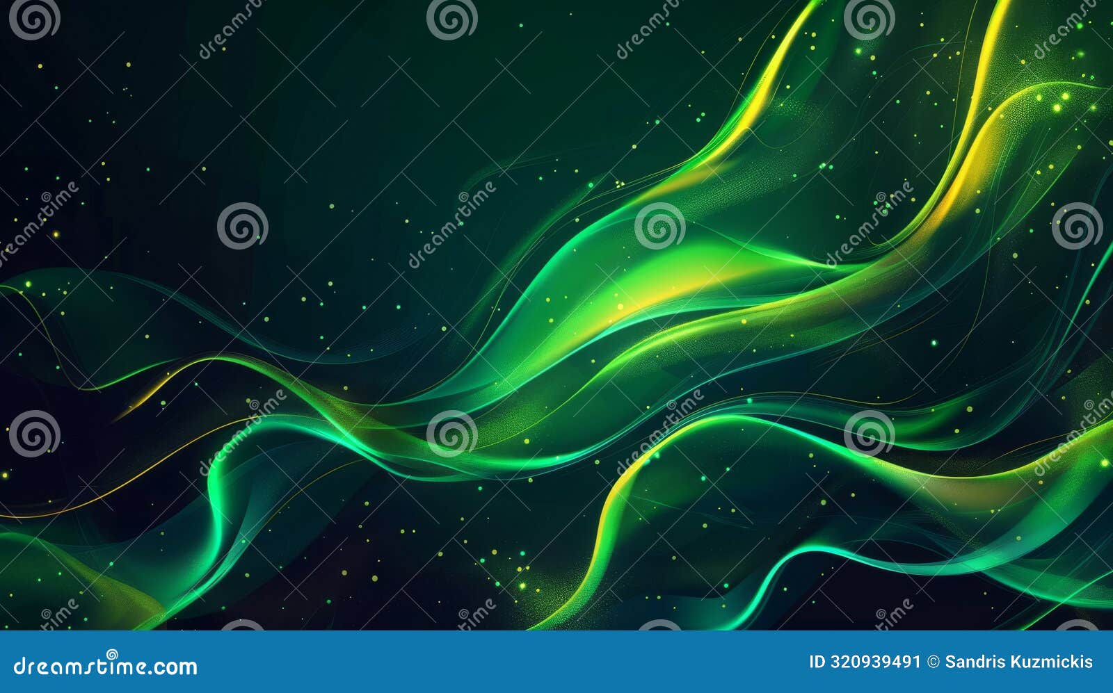 An Abstract Flame Shape in Lime Green and Yellow Color. Generative AI ...