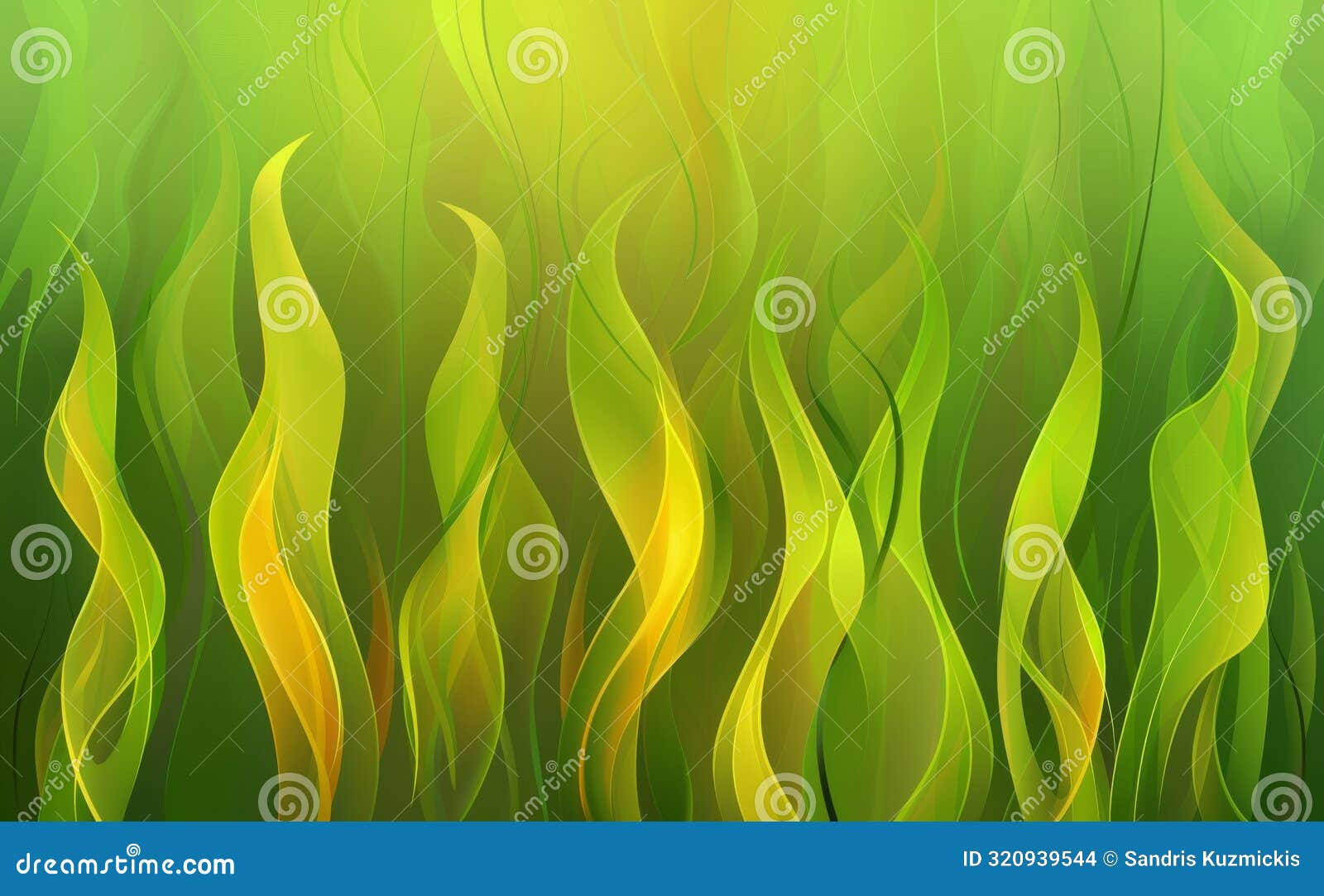 An Abstract Flame Shape in Lime Green and Yellow Color. Generative AI ...