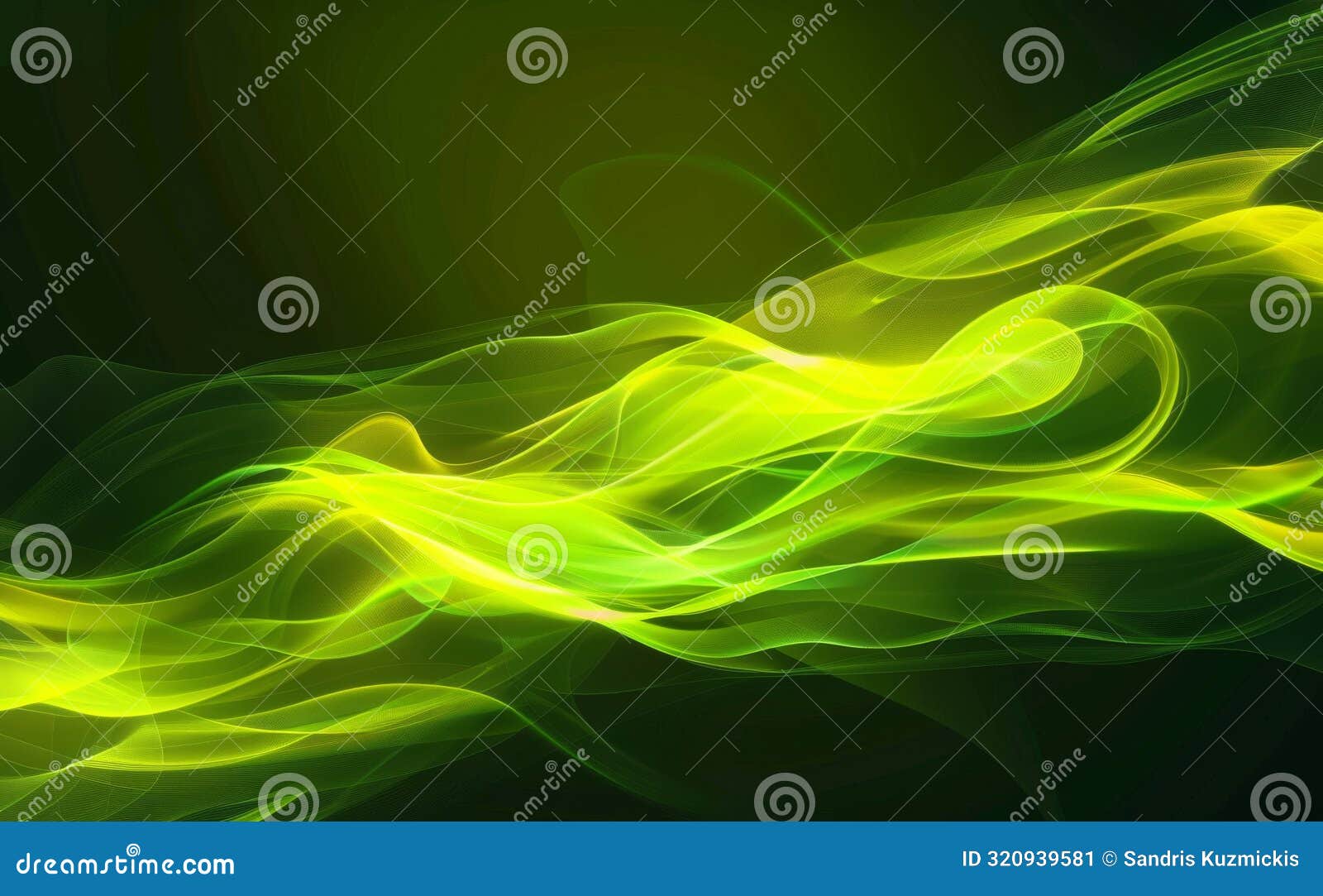 An Abstract Flame Shape in Lime Green and Yellow Color. Generative AI ...
