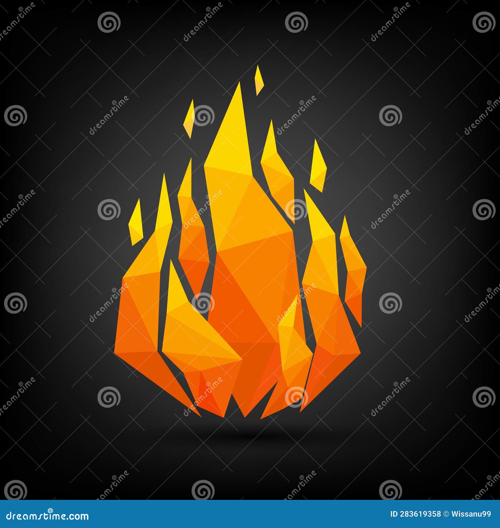 Abstract Flame Triangle Geometric Design Stock Vector - Illustration of ...