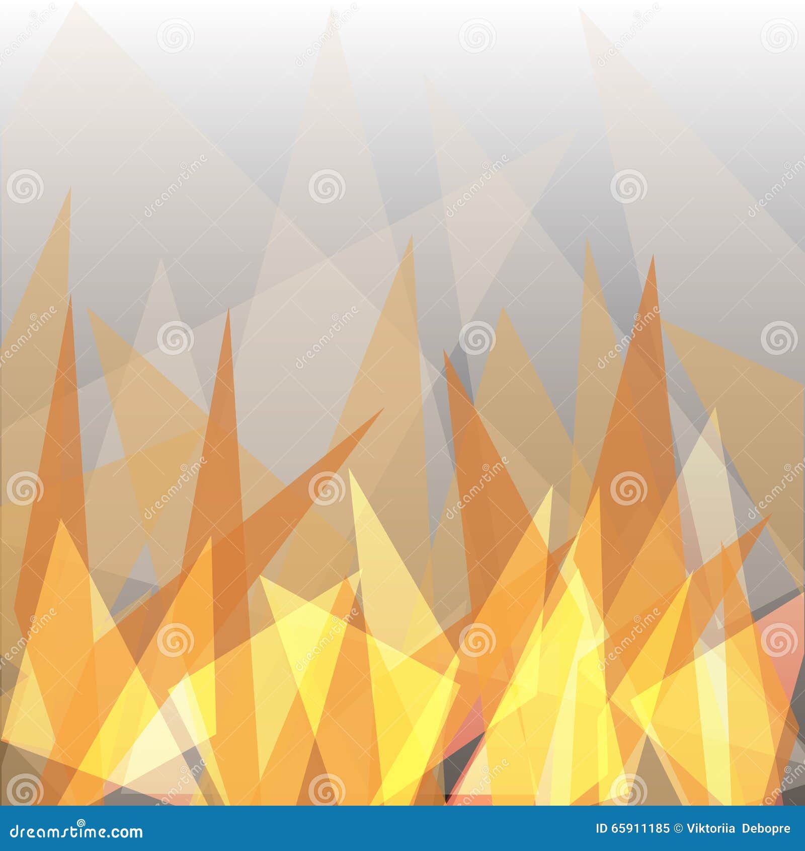 Abstract Flame Triangle Geometric Design. Stock Vector - Illustration ...