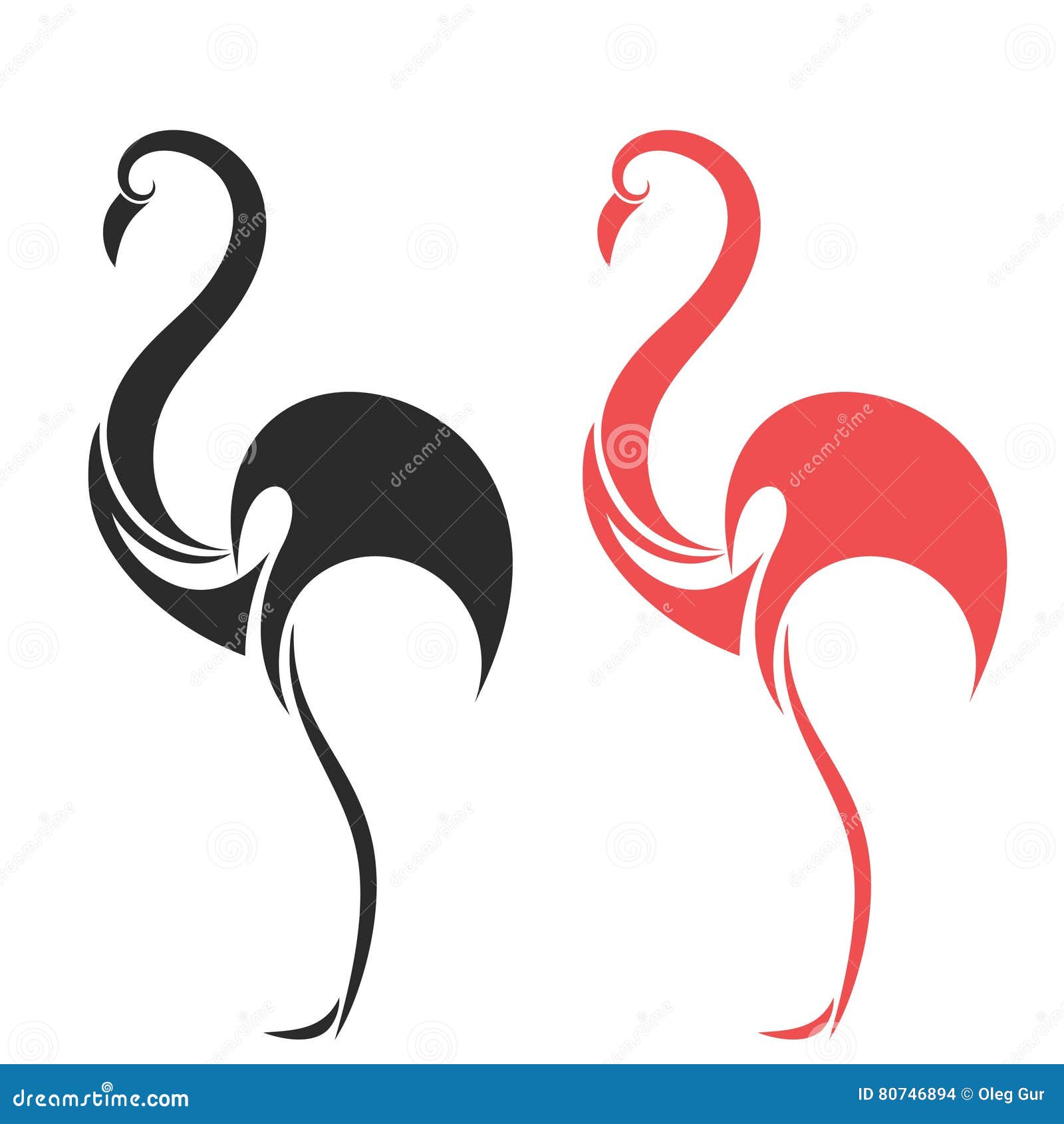 Abstract Flamingo Abstract stock vector. Illustration of pink - 80746894
