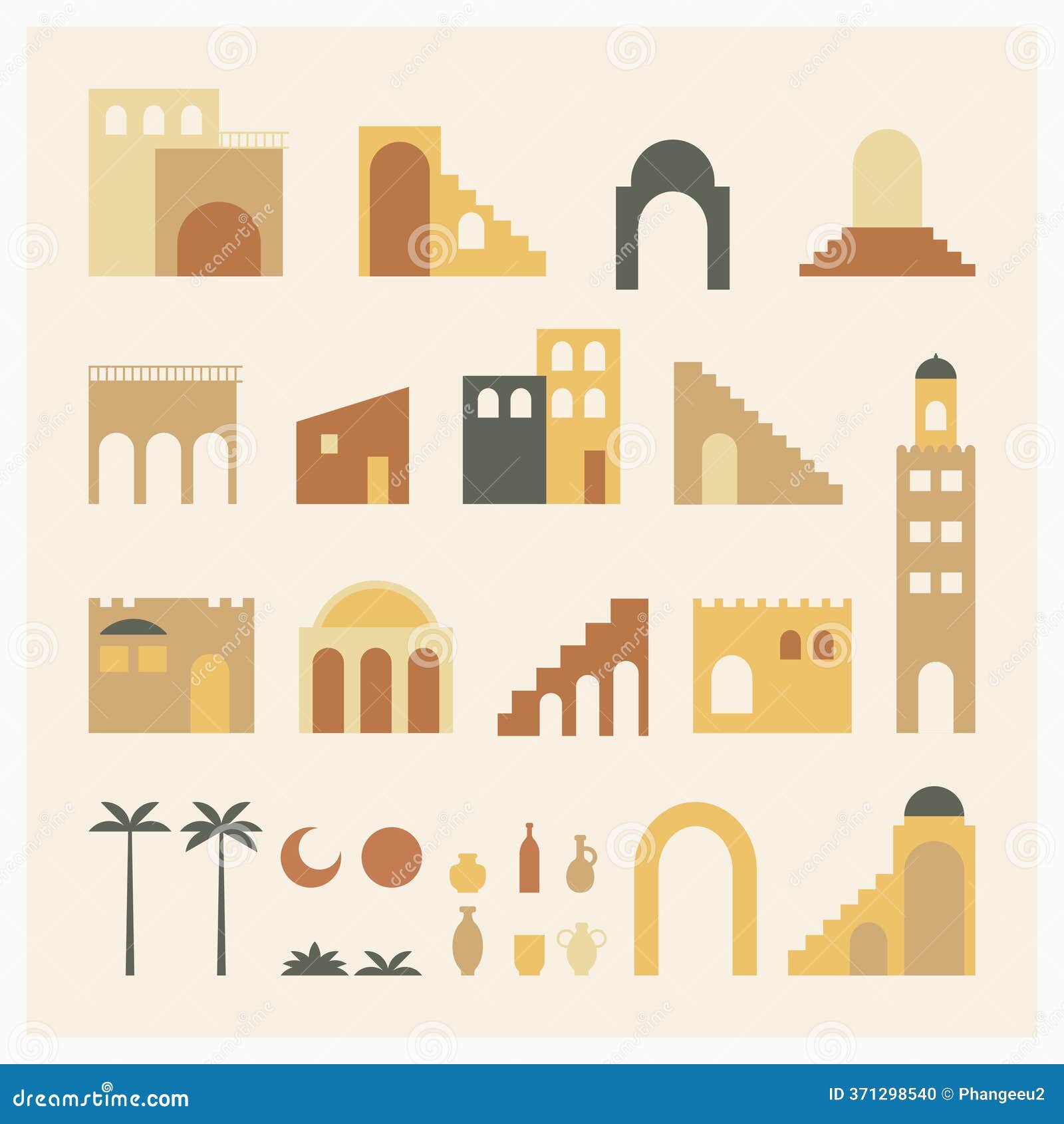 Arabic Architecture Mosque Black Silhouette. Mosque Roof, Islamic ...