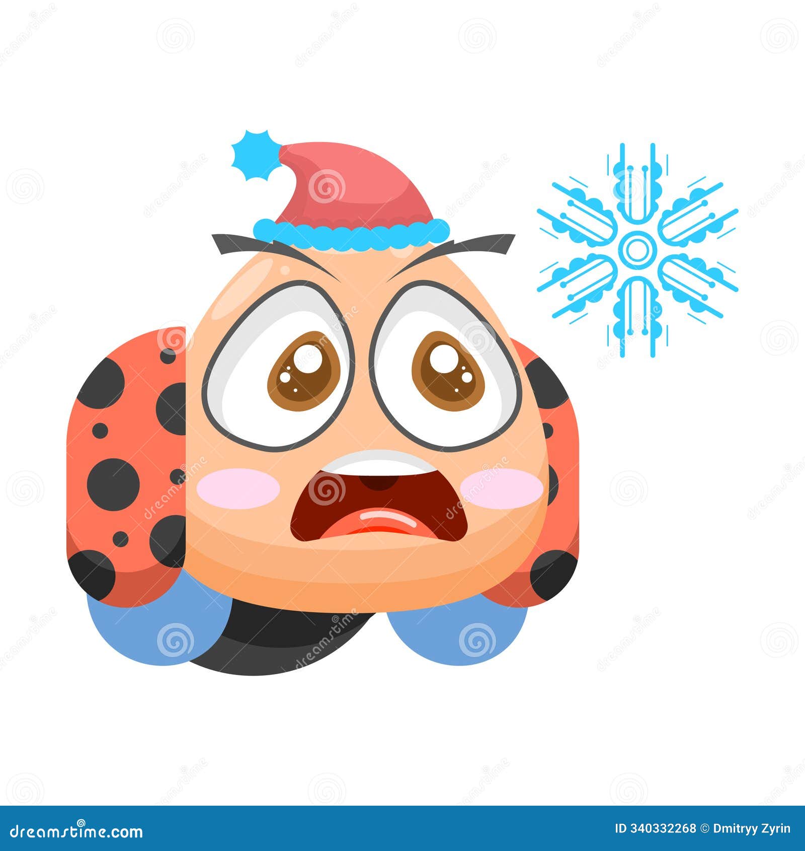 Abstract Flat Cartoon Different Animal Insect Ladybug Vector Design ...