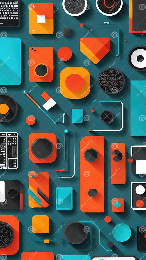 Abstract Flat Concept Creative Colour Design for Background Stock ...