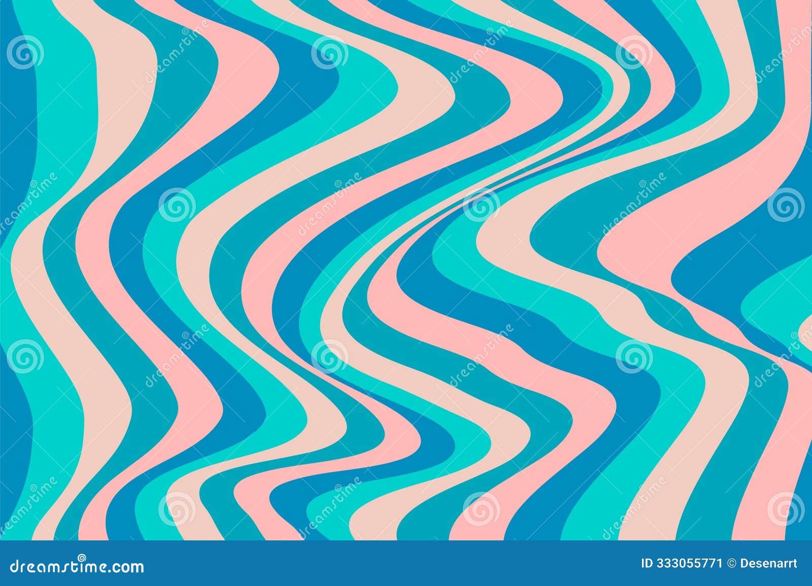 Abstract Flat Design with Blue Wavy Colors. Checkerboard Background ...