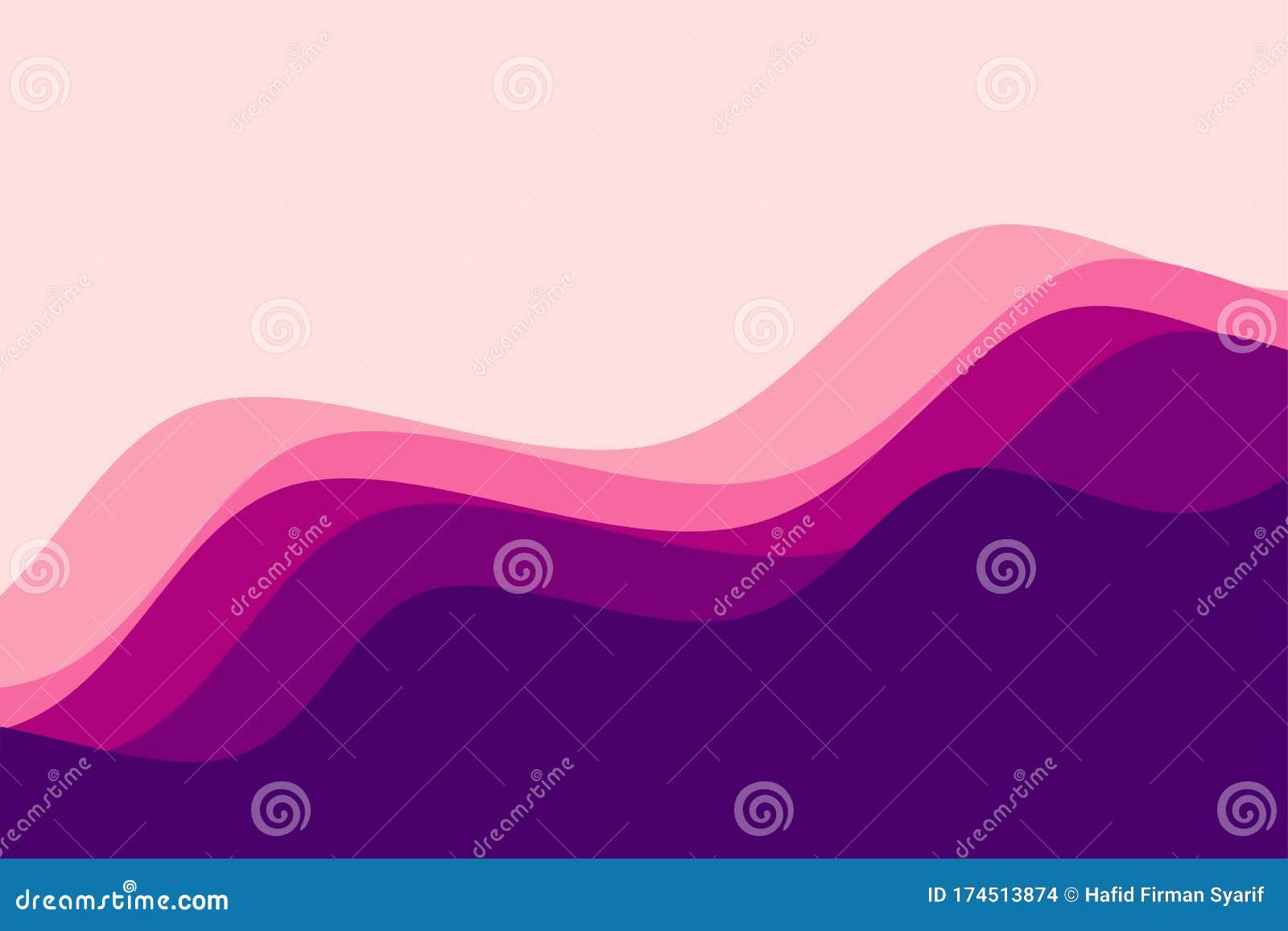Abstract Flat Purple Stylish Wave Background Design Template Vector ...