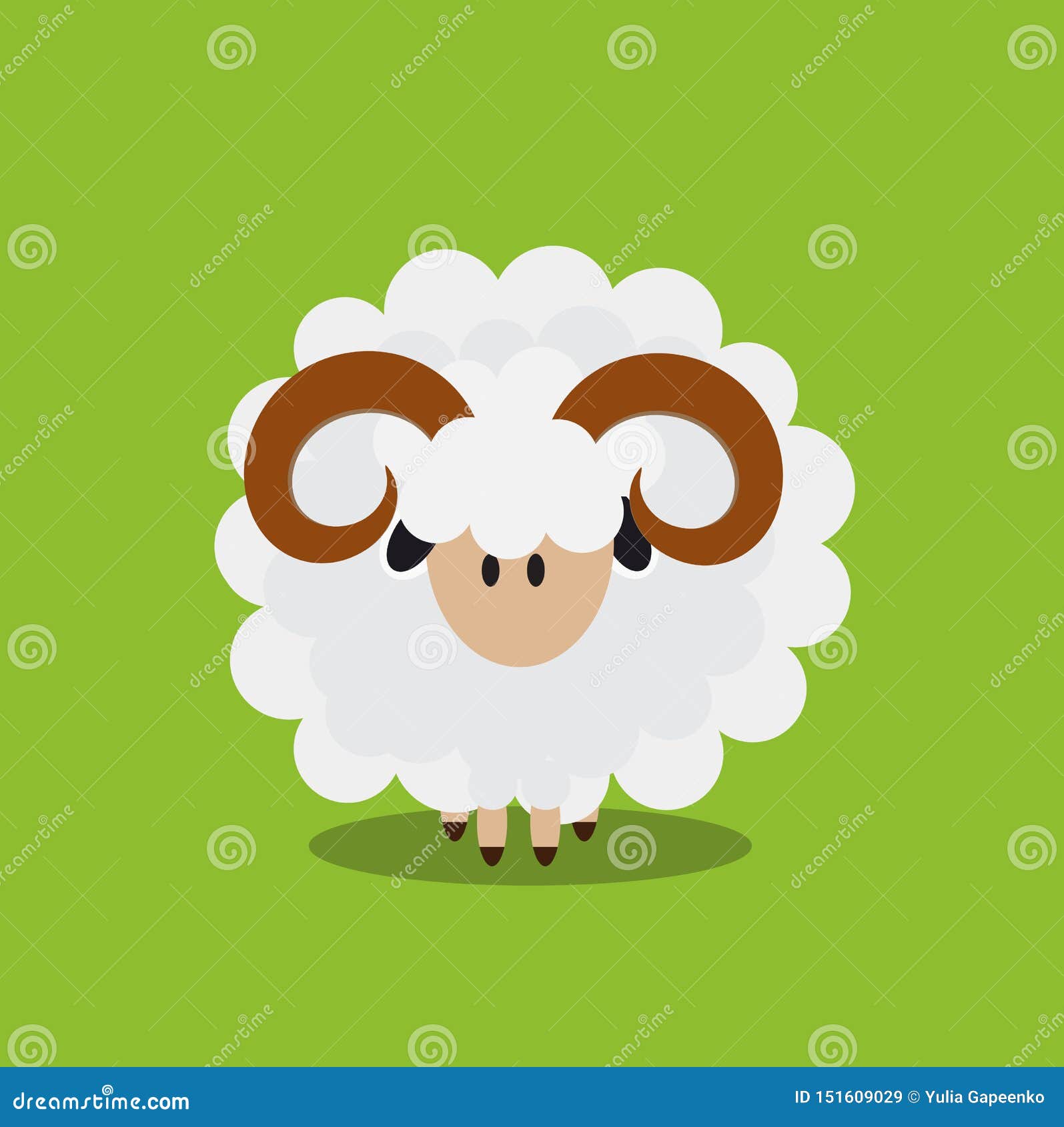 Abstract Flat Sheep Icon. Vector Illustrator Stock Vector ...