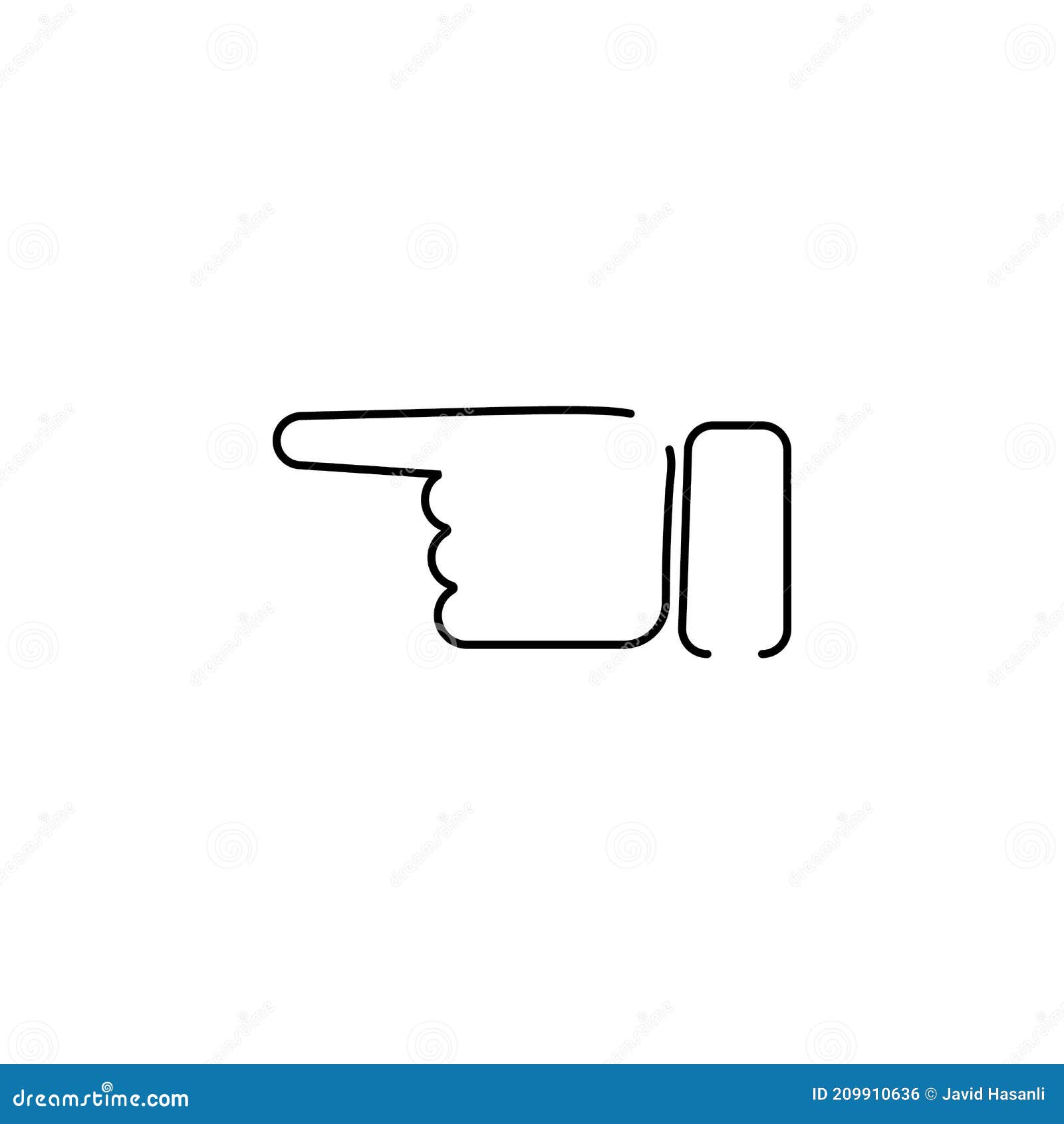 Abstract Flat Style Line Icon Hand Emoji Emoticon Direction Stock ...