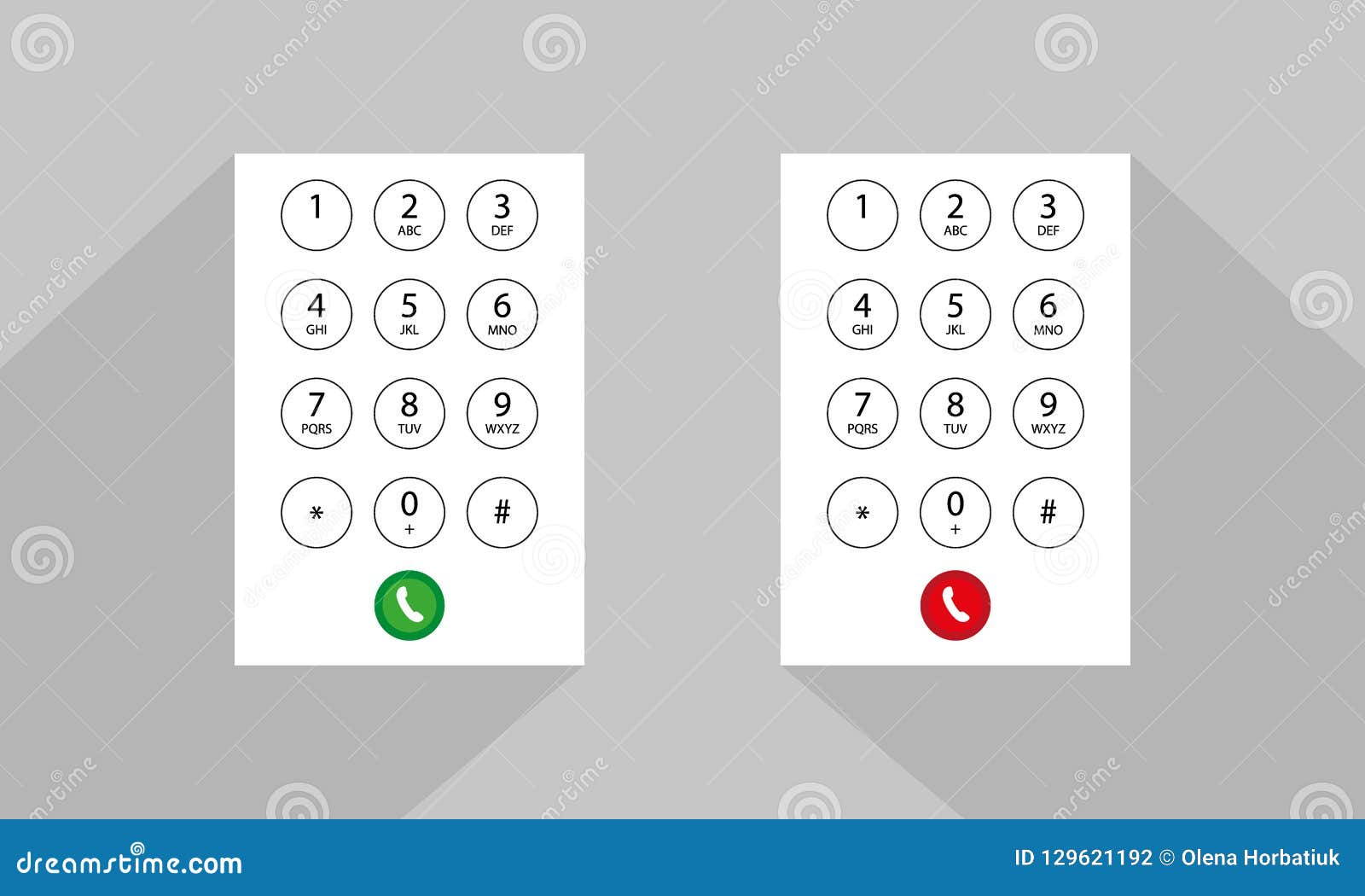 Abstract Flat User Interface Keypad Stock Vector - Illustration of ...