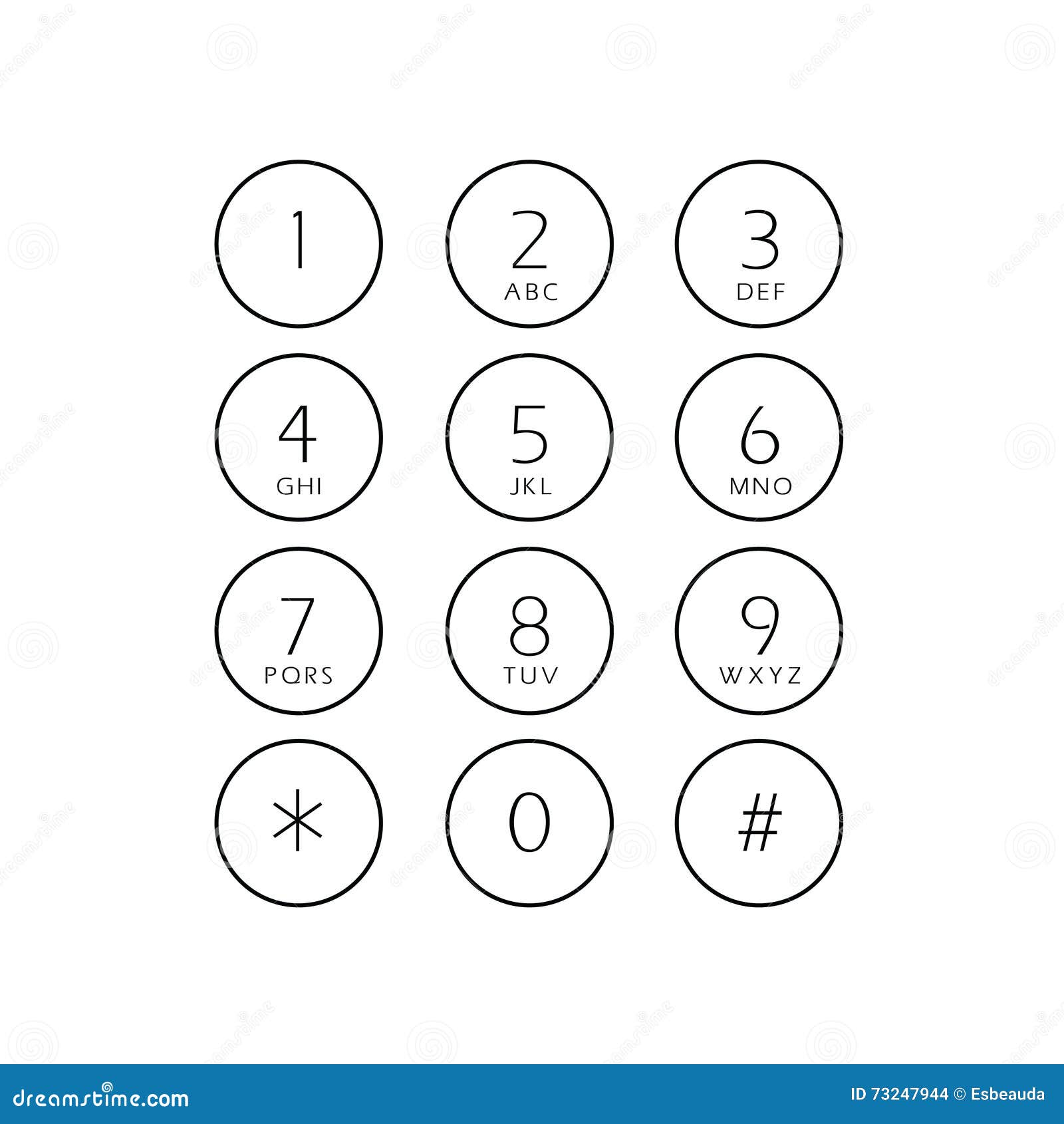 Abstract Flat User Interface Keypad Stock Vector - Illustration of ...