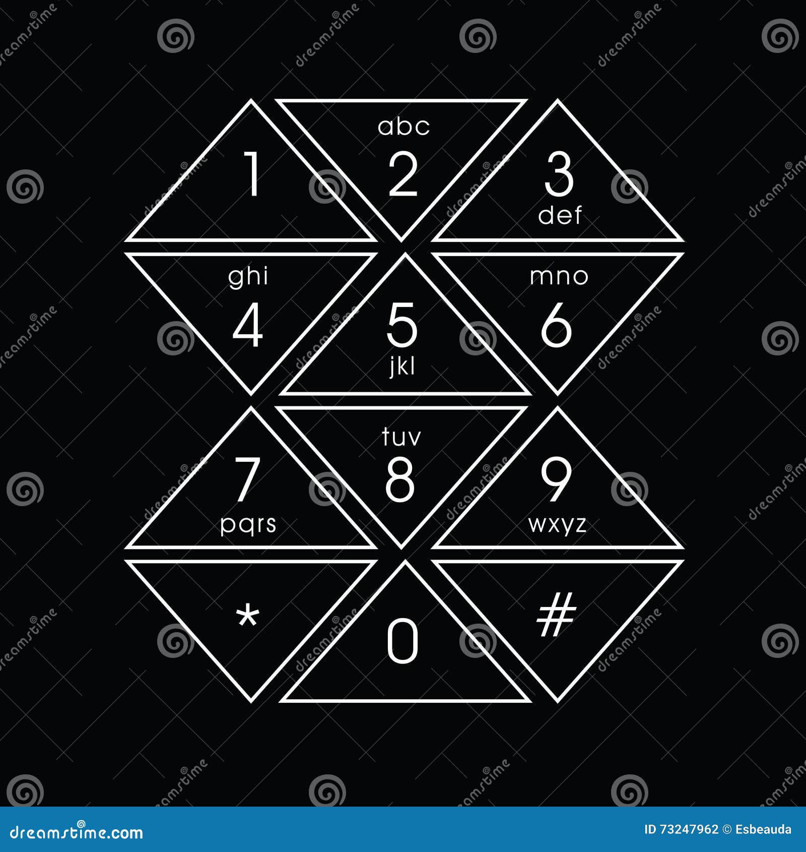 Abstract Flat User Interface Keypad Stock Vector - Illustration of ...