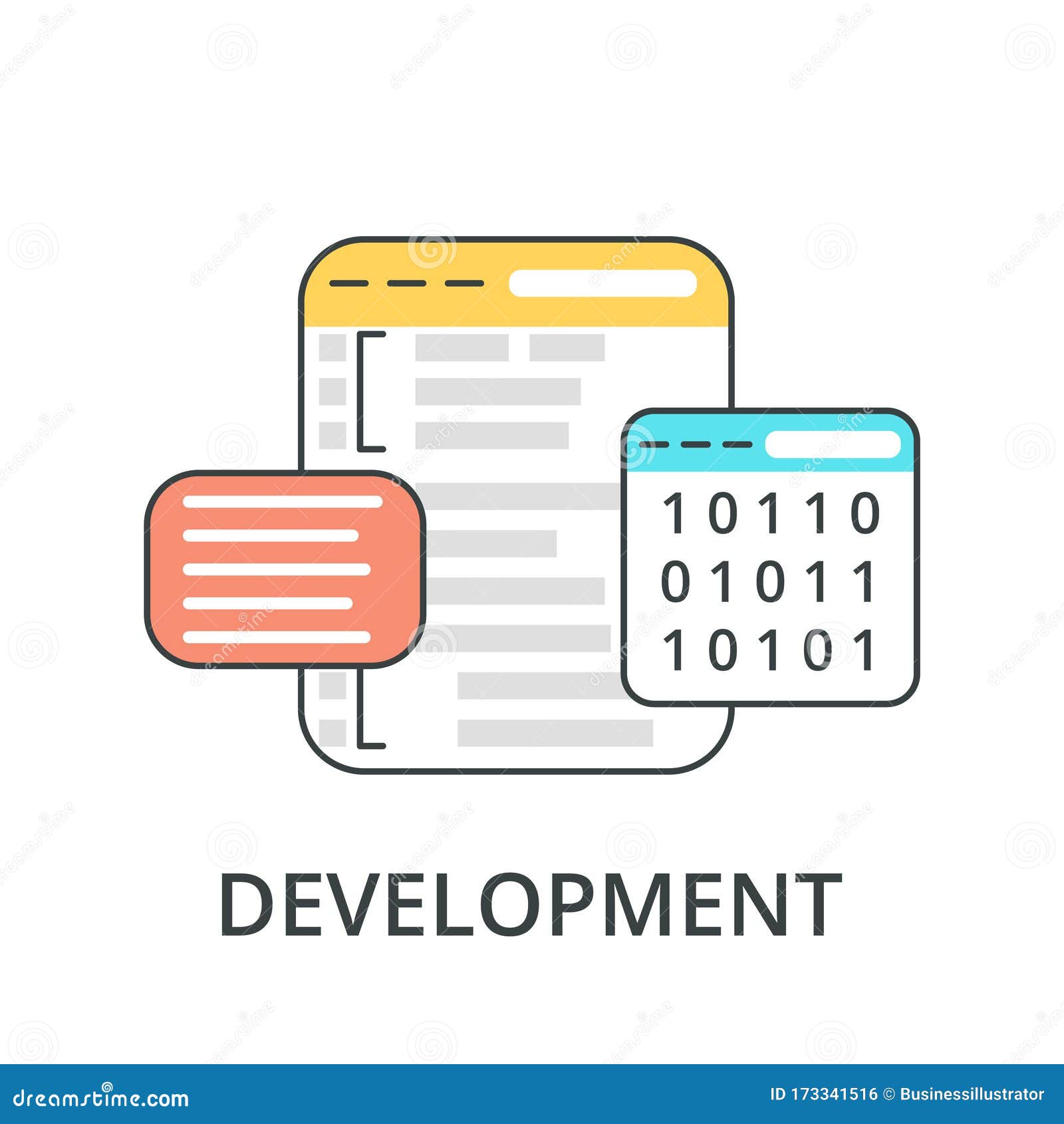 Abstract Flat Vector Illustration Of Software Coding And Development 4578
