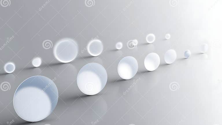 Abstract Floating Circles on a Soft Gradient Background Stock Illustration - Illustration of ...