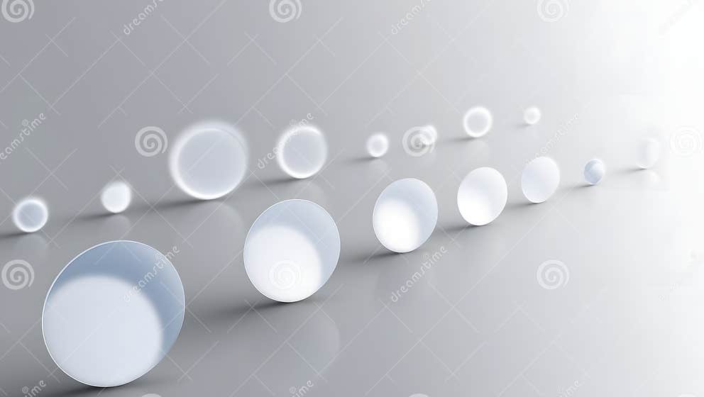 Abstract Floating Circles on a Soft Gradient Background Stock ...