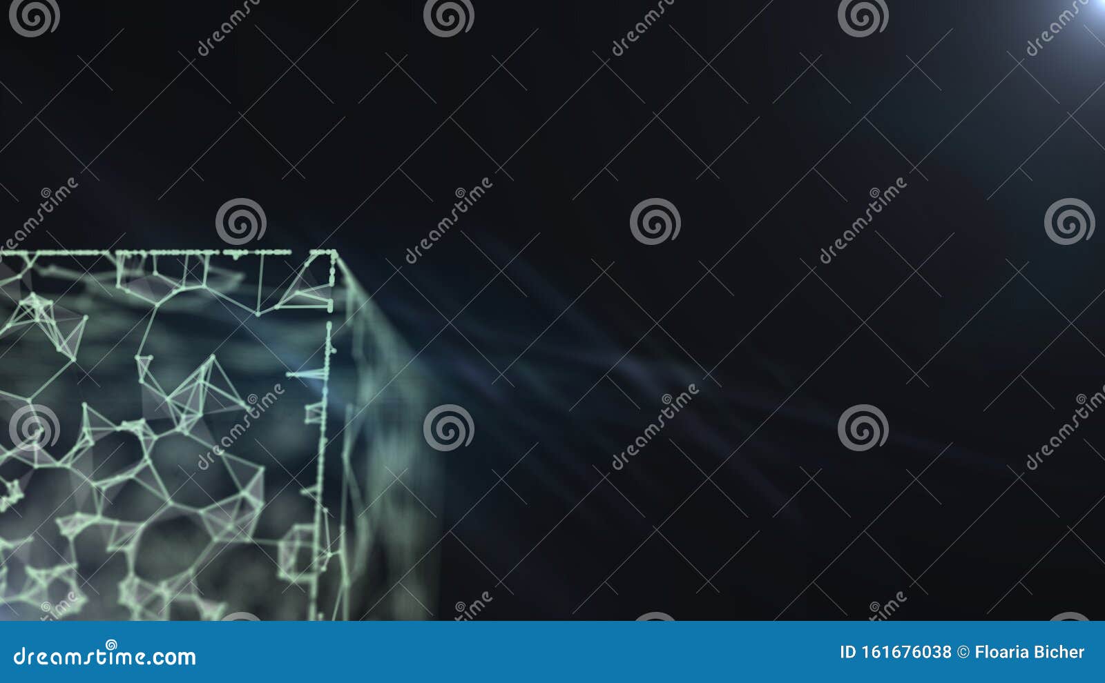 Abstract Floating Cube Consisting Datacenter Network. Stock ...