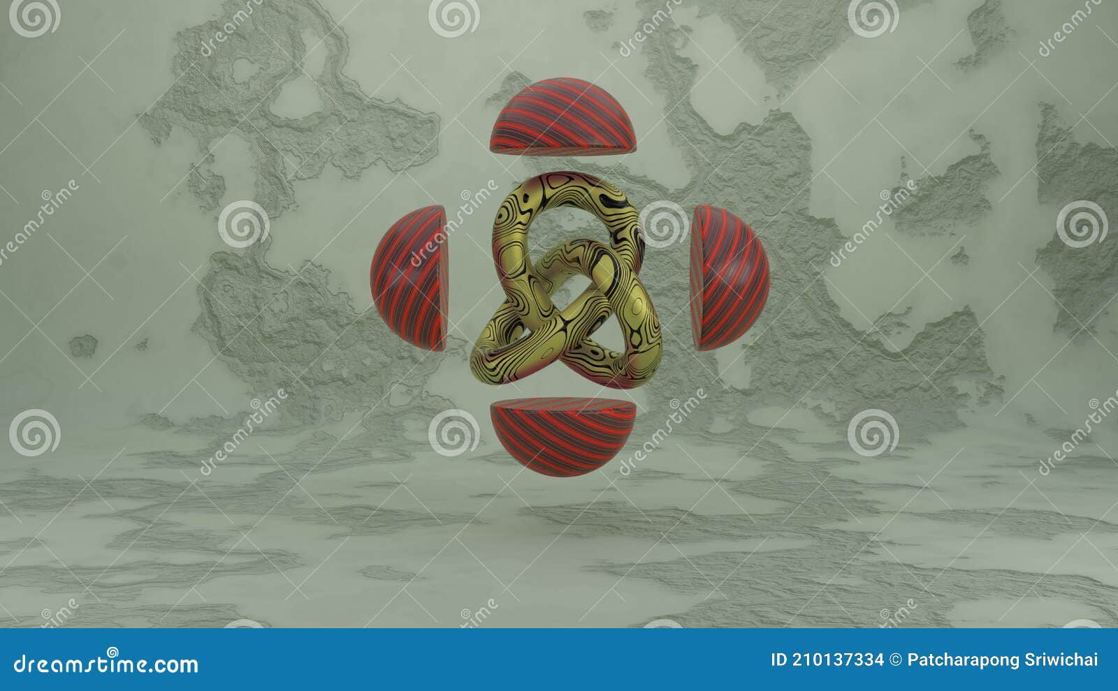 Abstract Geometric Infinity Torus Knot Curved Line Still Life ...