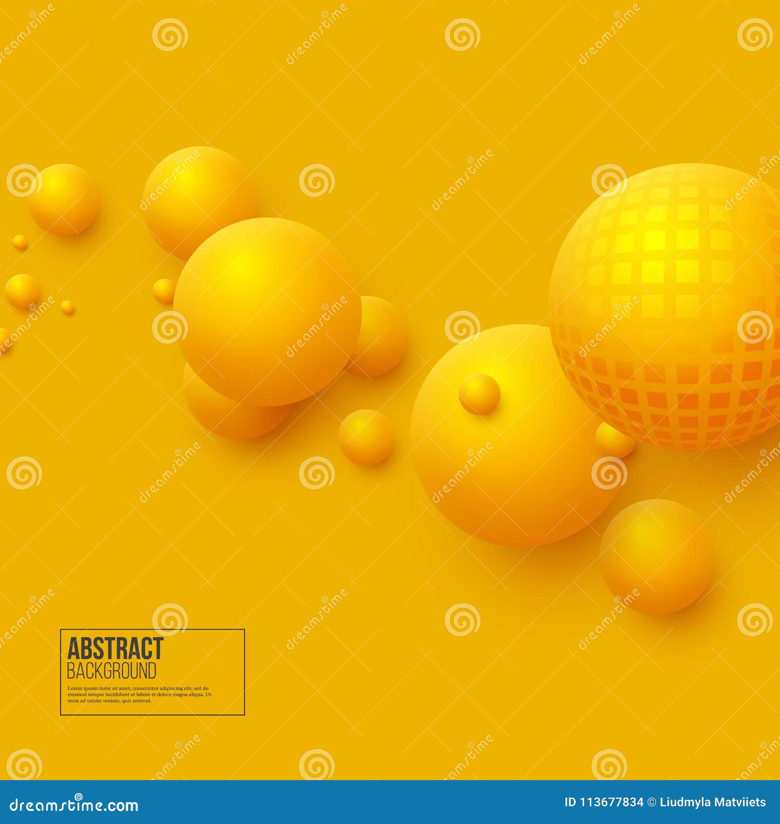 Abstract Floating Spheres Background. Stock Illustration - Illustration ...
