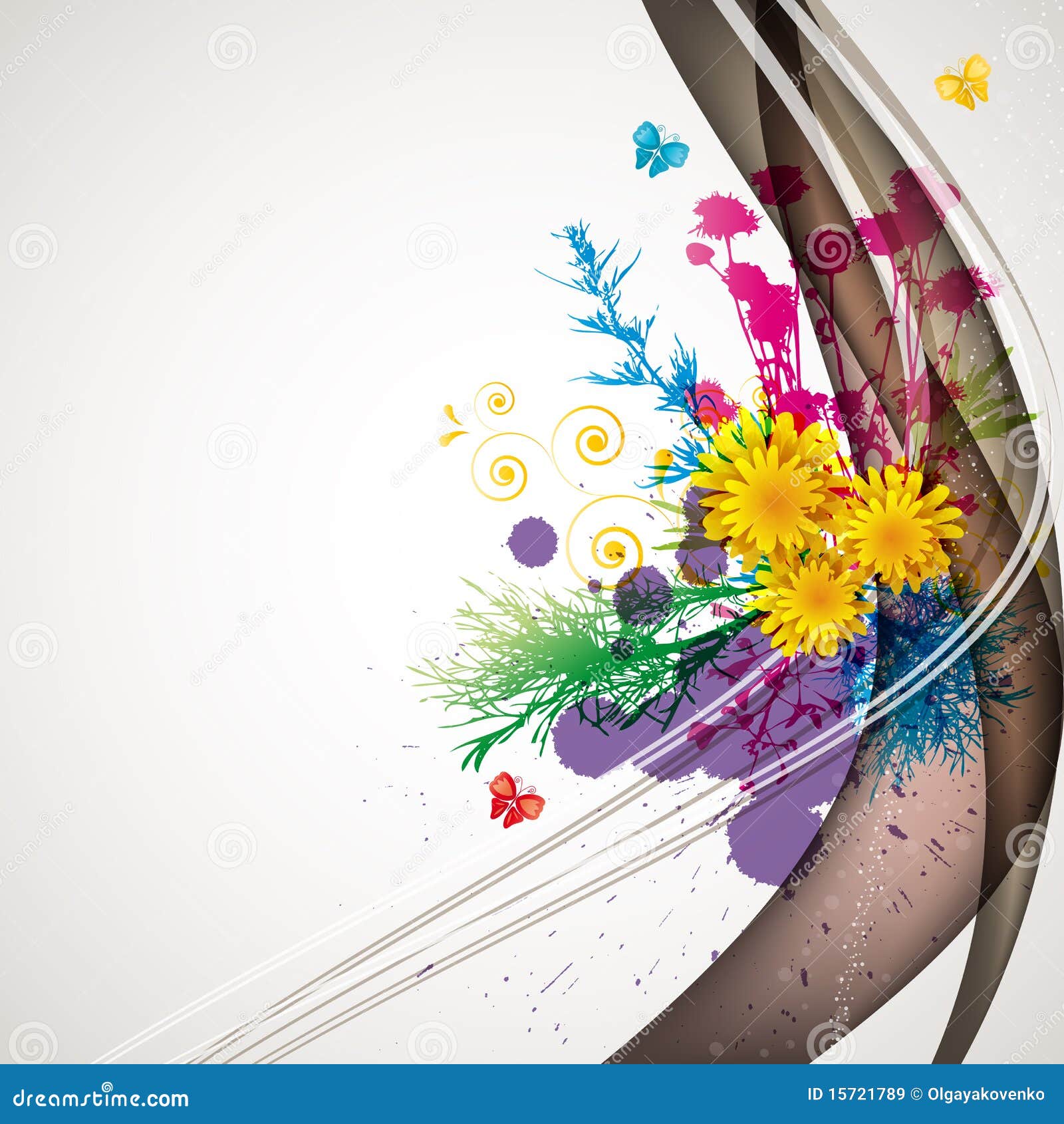 Abstract flora background stock vector. Illustration of creative - 15721789