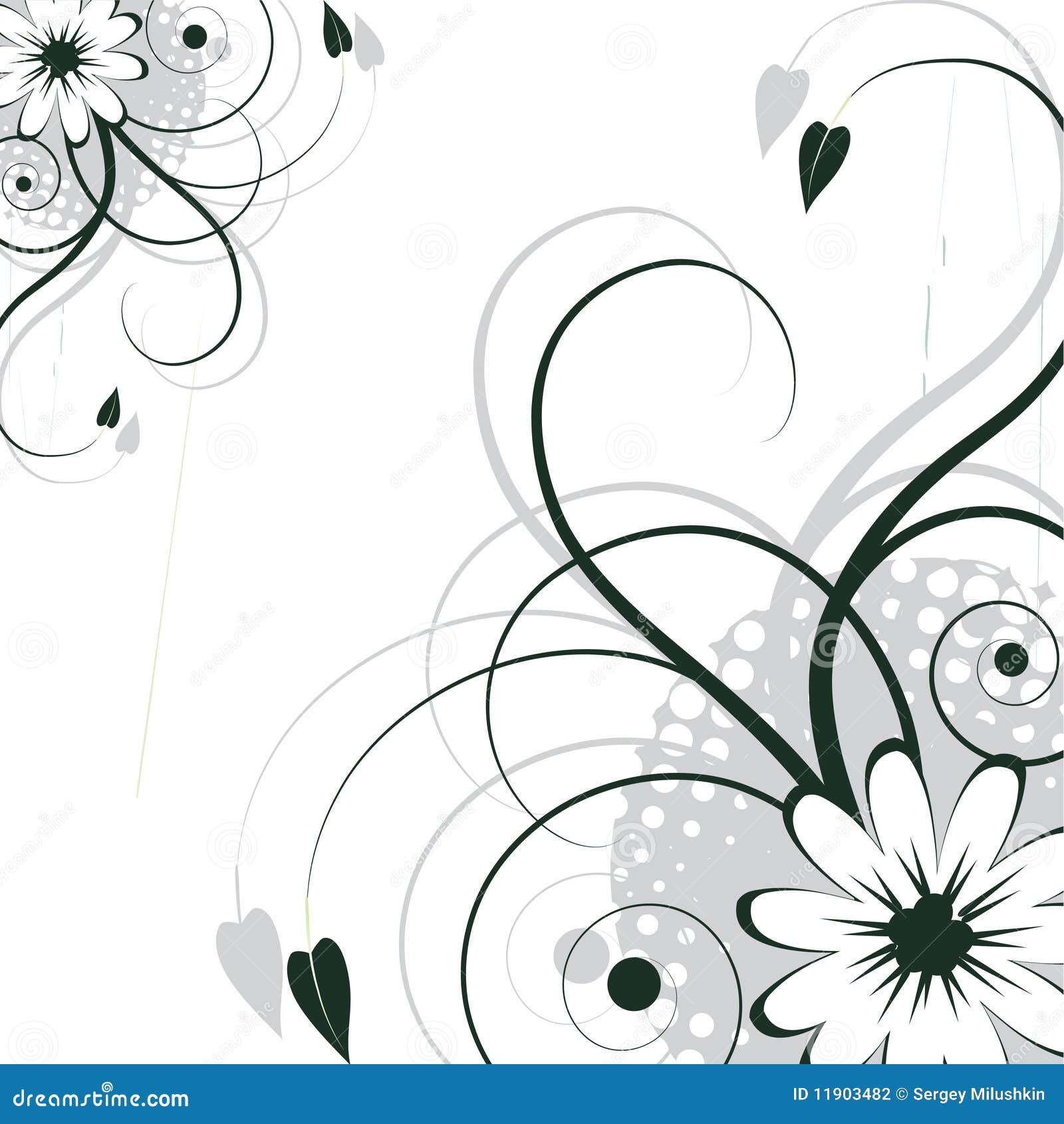 Abstract floral background stock vector. Illustration of dots - 11903482