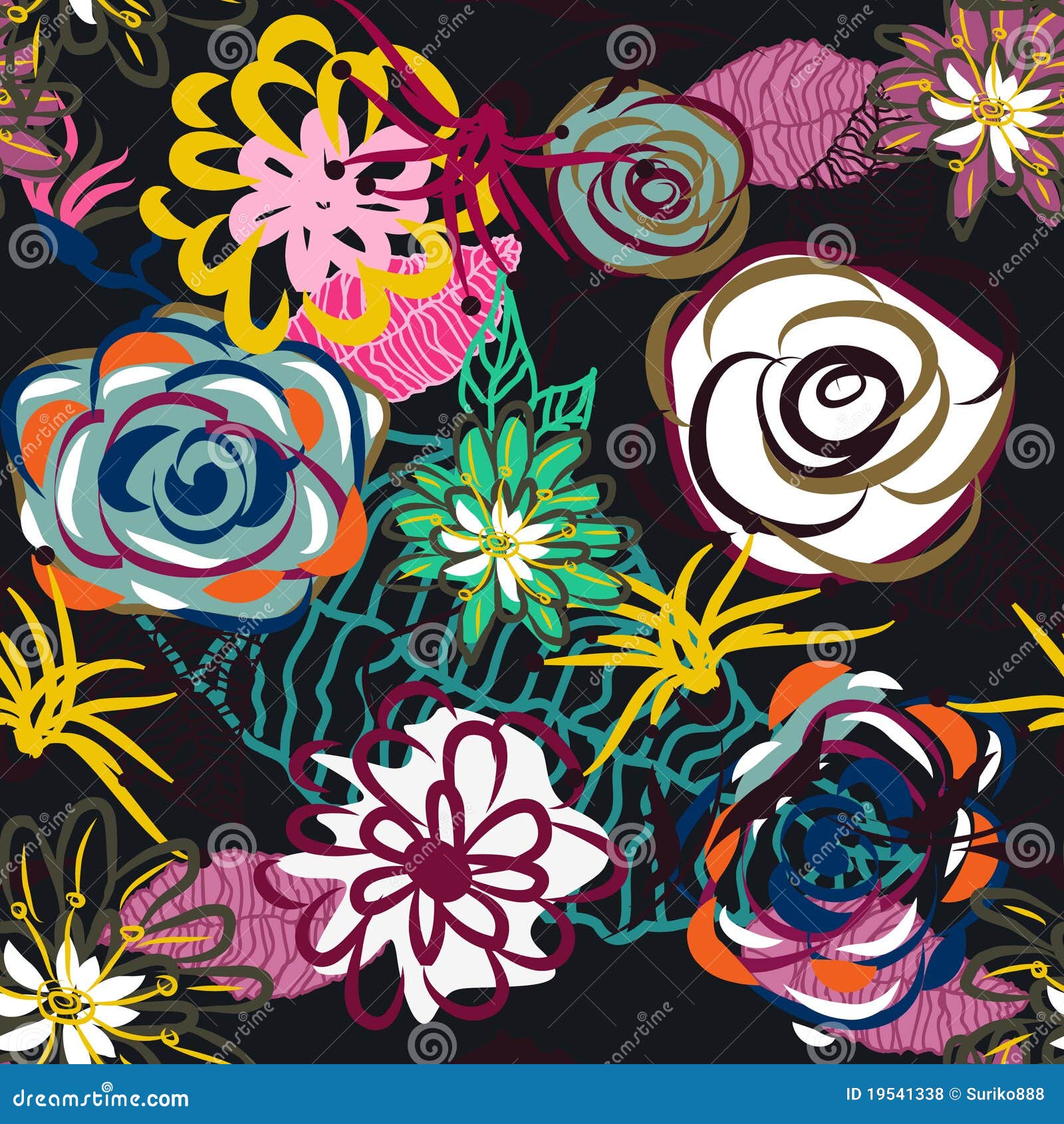 Abstract floral background stock vector. Illustration of bright - 19541338