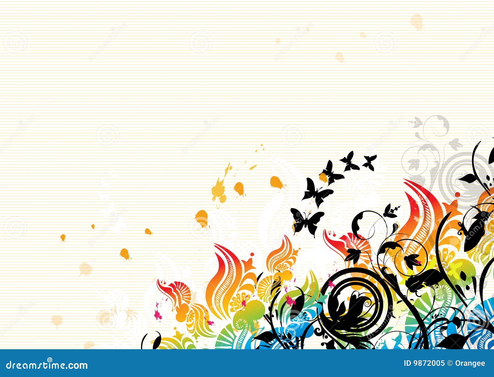 Nature background design stock vector. Illustration of insects - 9872005