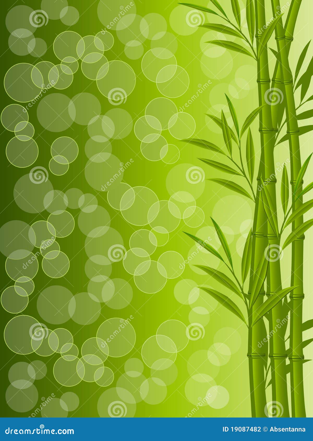 Abstract Floral Background with a Bamboo Stock Vector - Illustration of ...