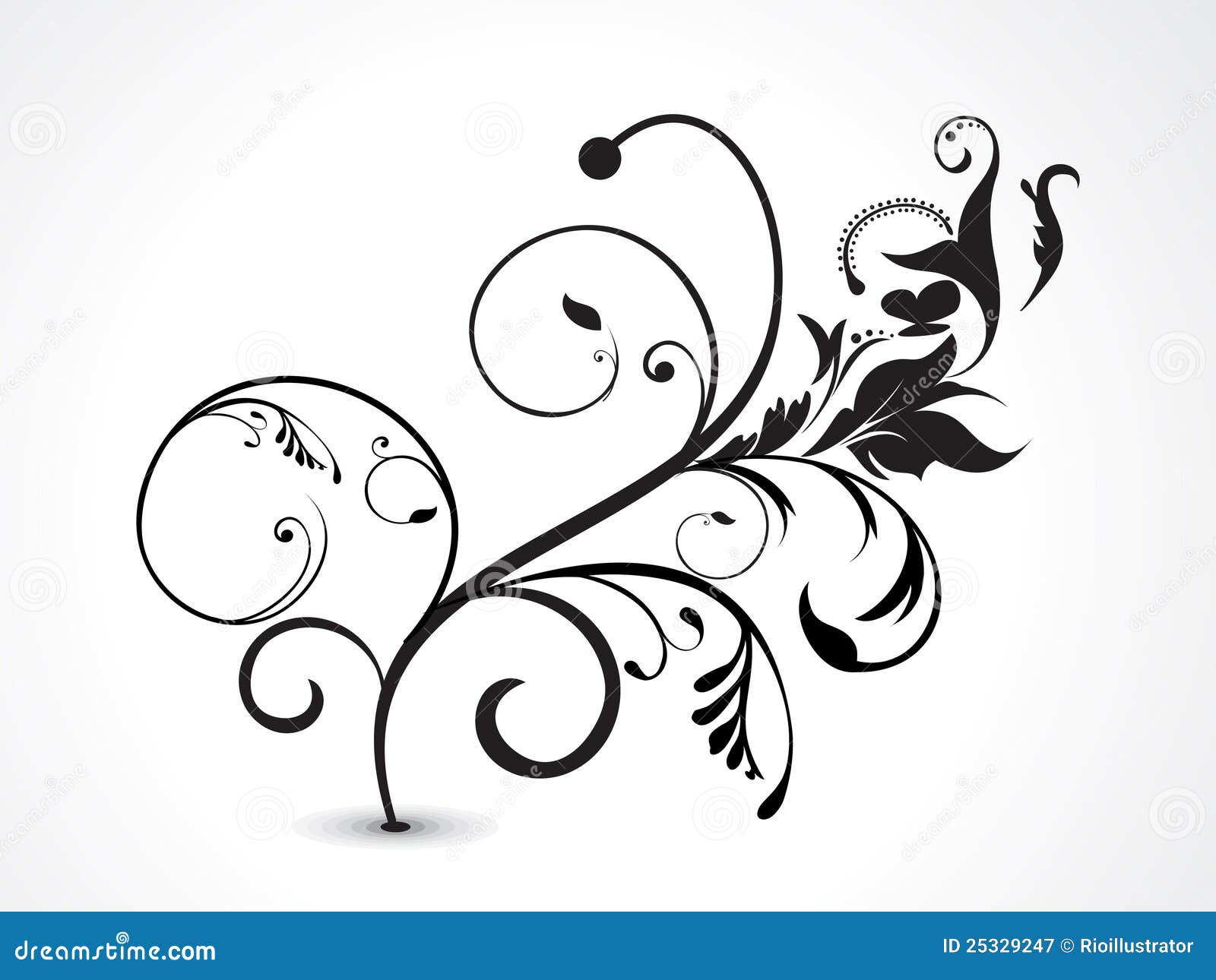 Abstract Floral Background with Curve Stock Vector - Illustration of ...