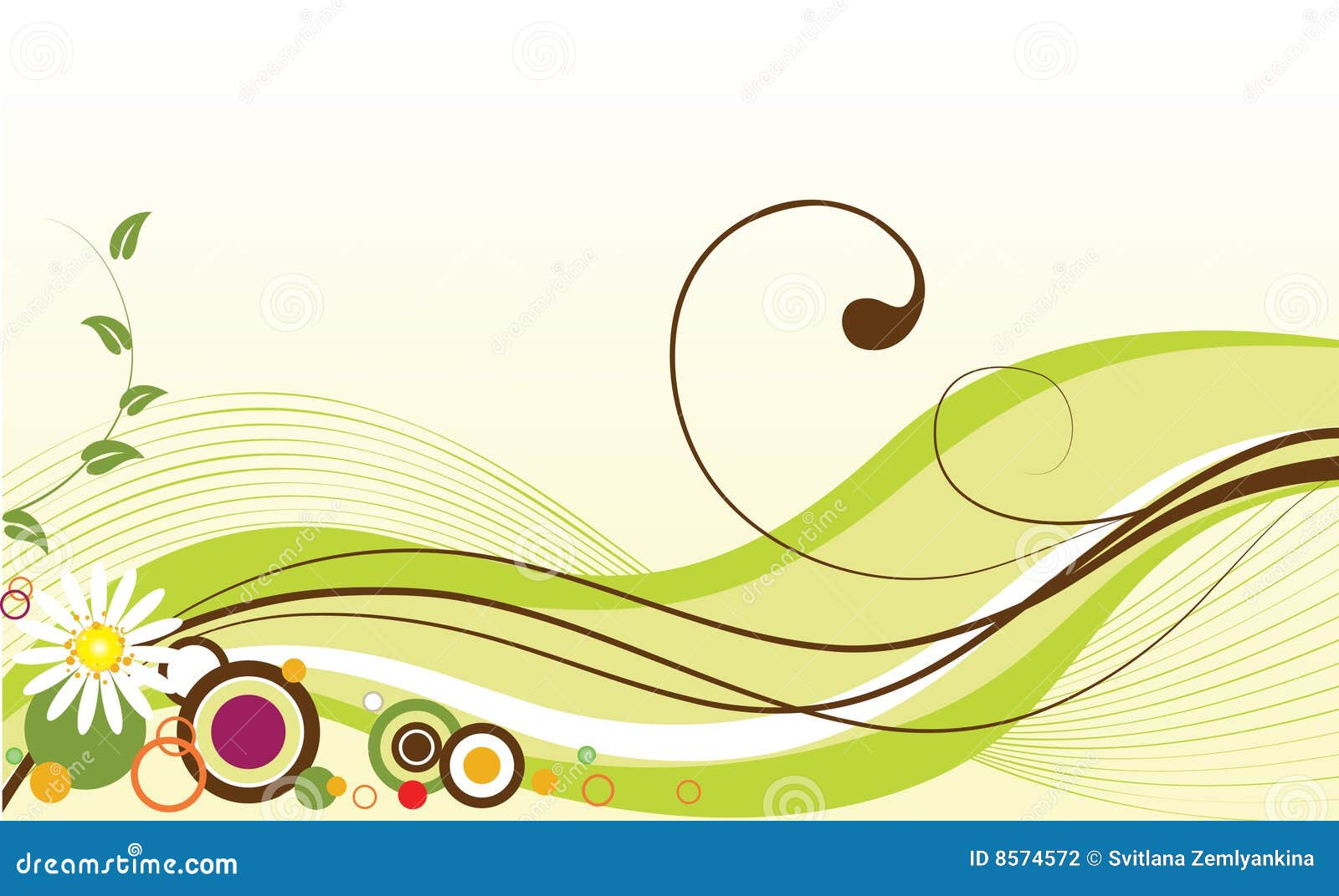 Abstract Floral Background with Free Space Your Te Stock Vector ...