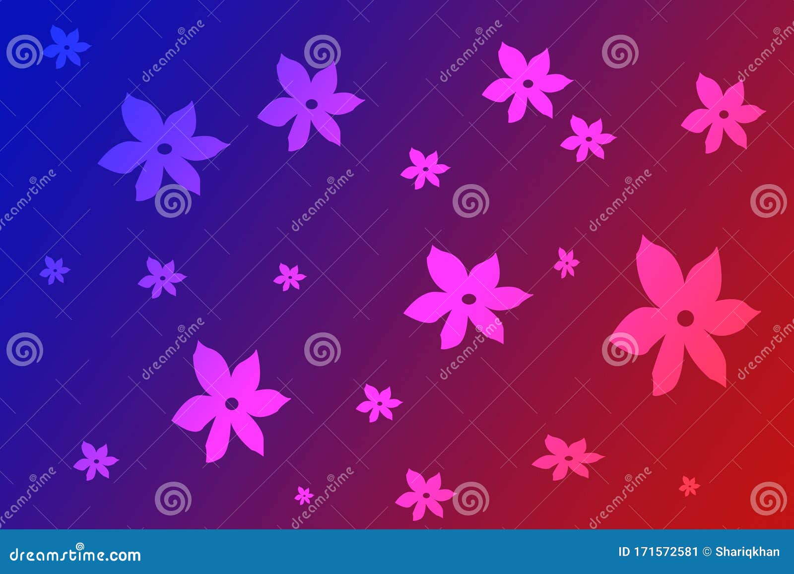 Abstract Floral Background with Gradient Stock Illustration ...