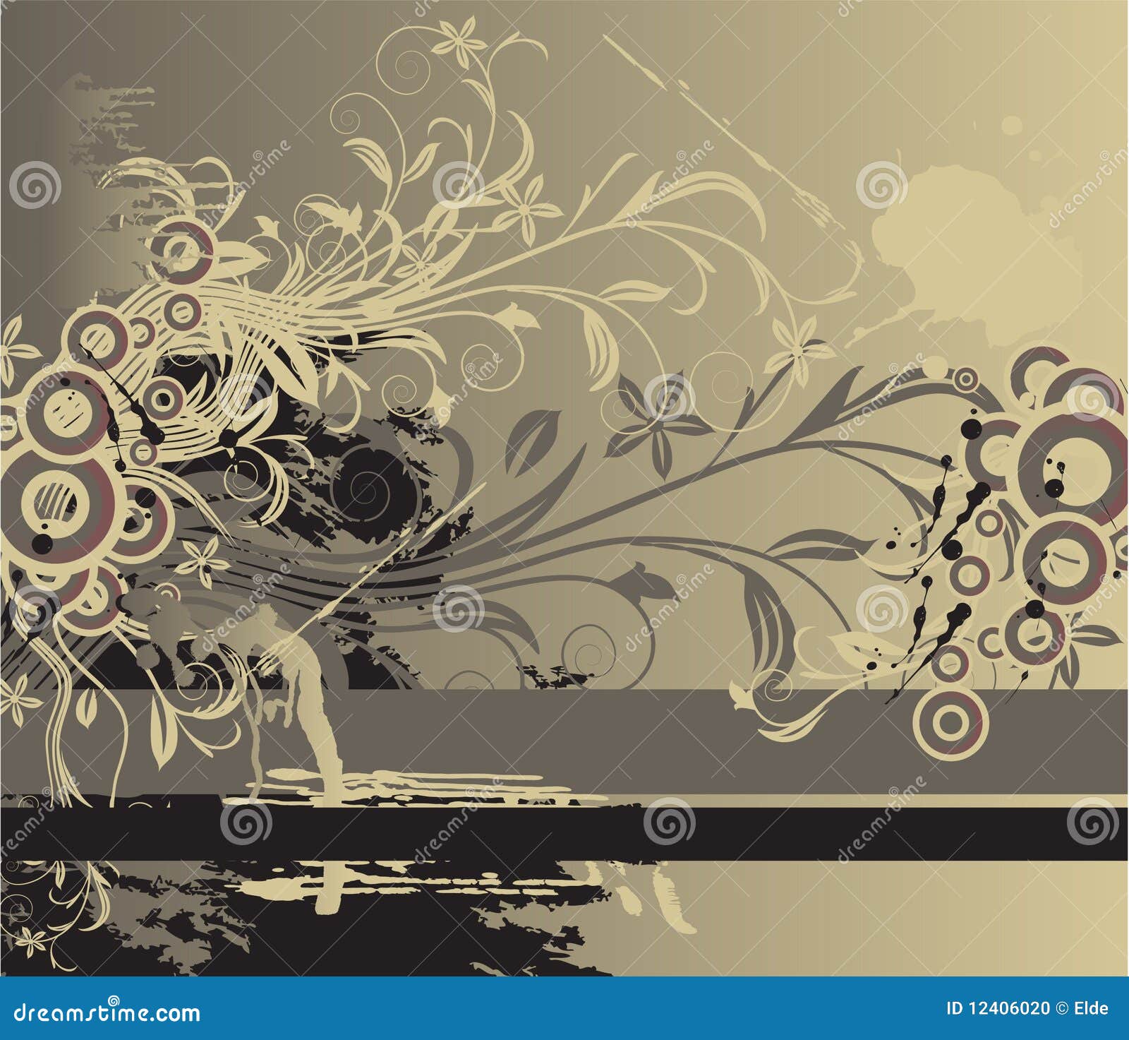 Abstract Floral Background with Place for Your Tex Stock Vector ...