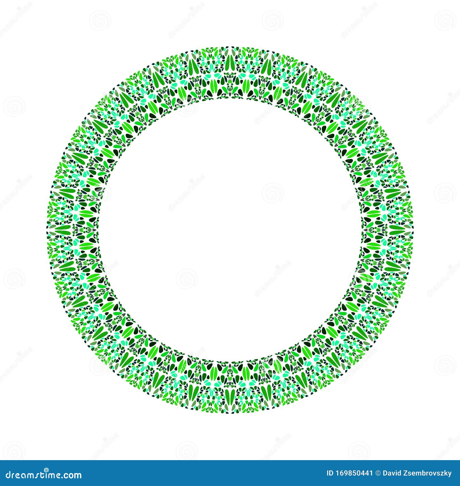 Abstract Floral Border - Circular Round Vector Element Stock Vector ...